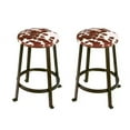 Leejay 24 inch Brown Cow Print Bar Stools for Kicthen Dining Room,Set ...