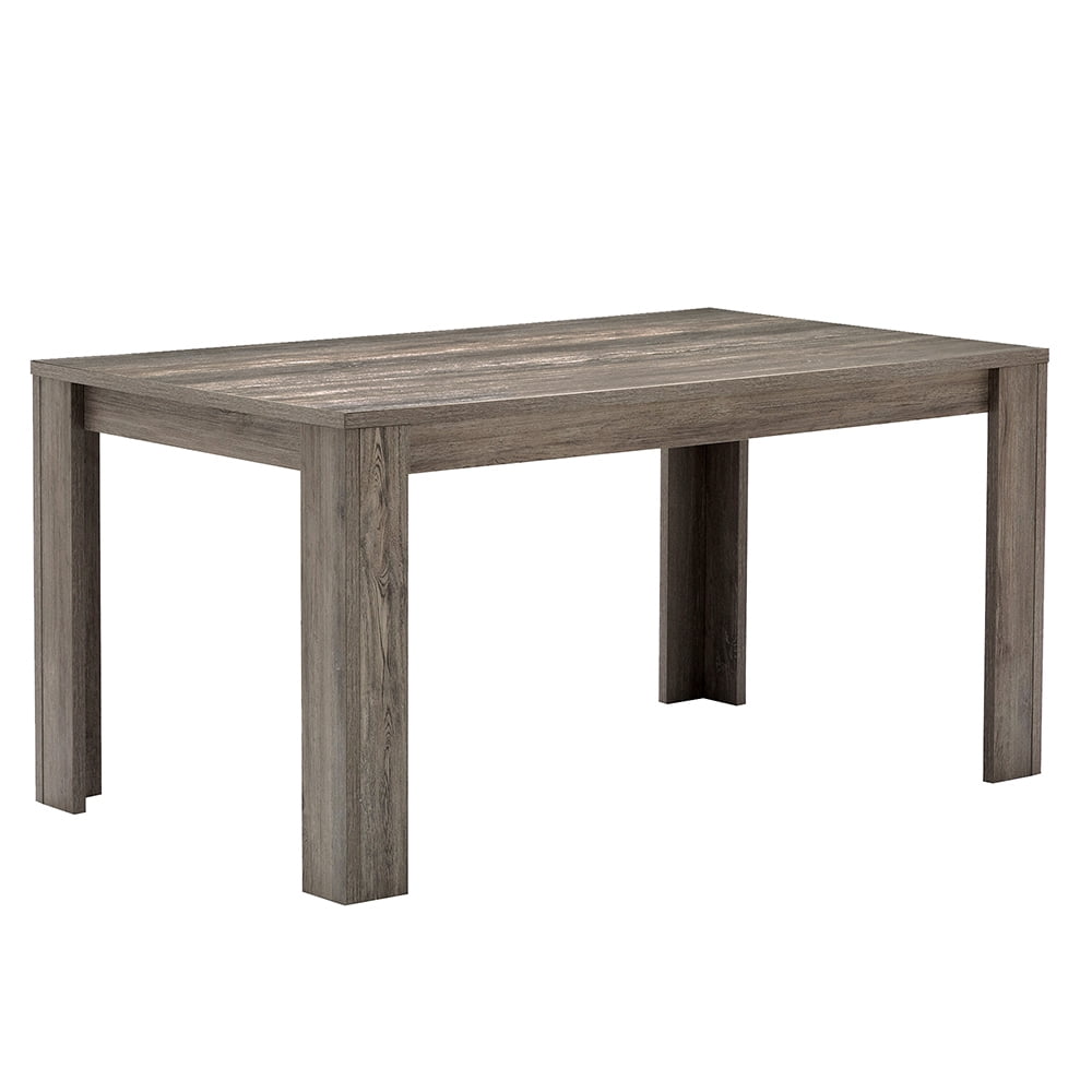 LEJAY 59 Inch Gray Oak Rectangular Dining Table, Modern Wood Kitchen ...
