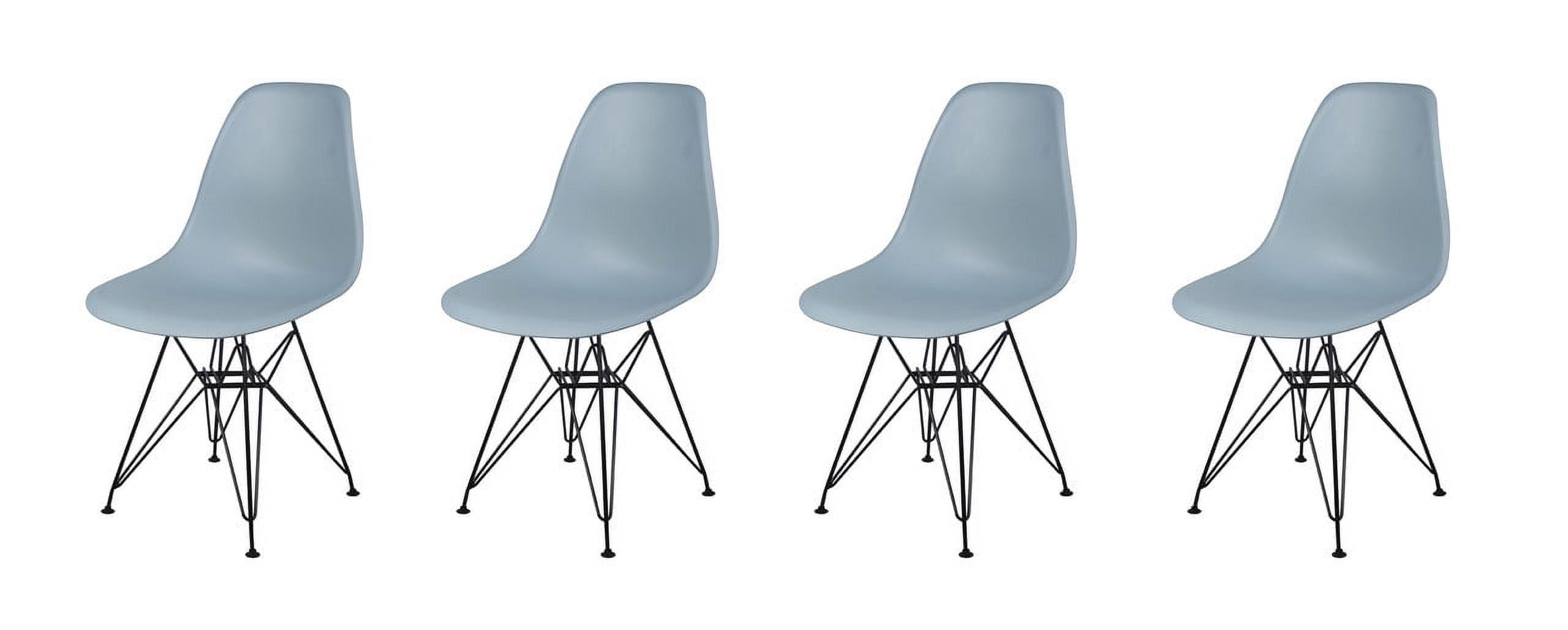 Leejay Fog Plastic Modern Dining Chairs for Dining Rooms, Living Room ...