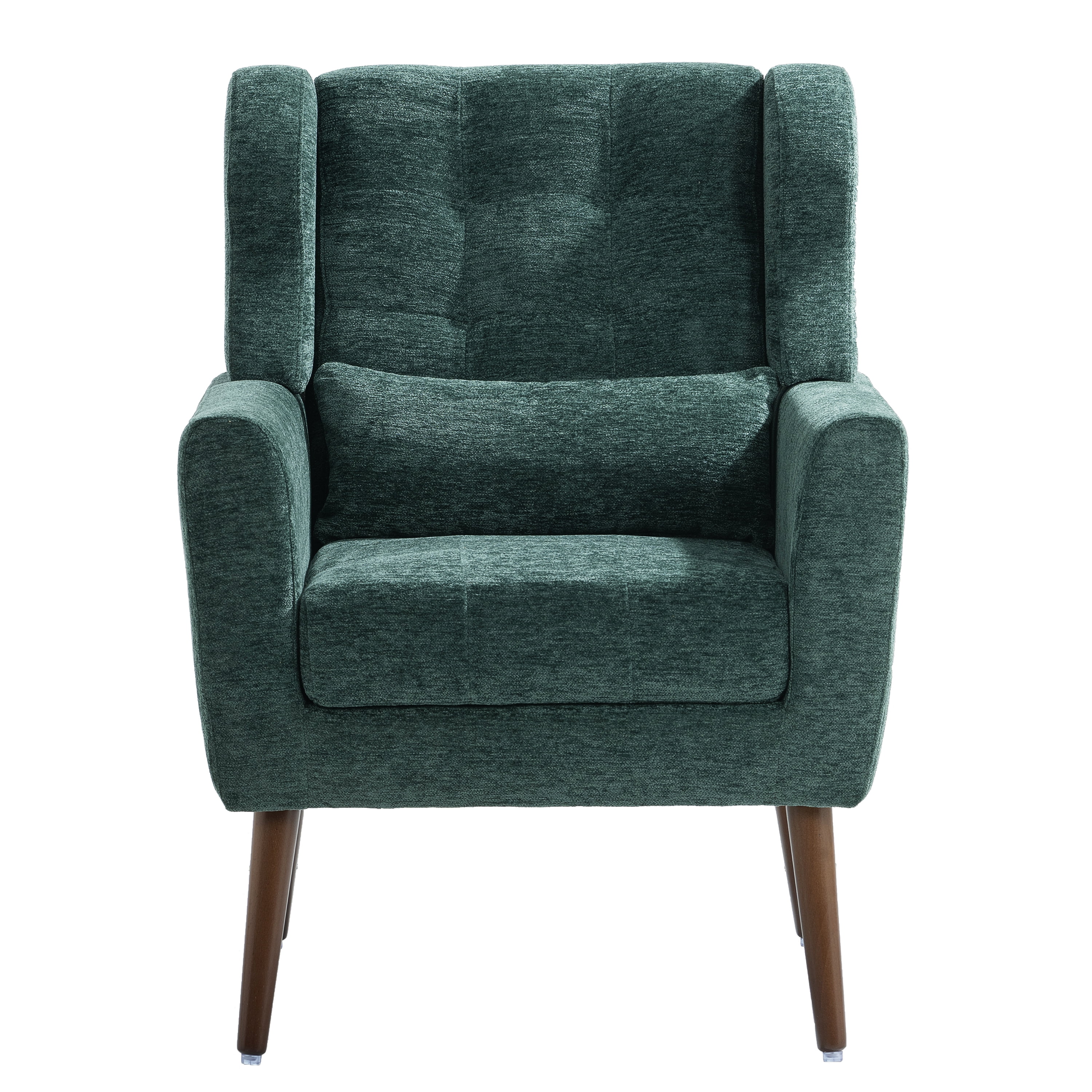 Leejay Mid Century Accent Chair with Wood Frame,Upholstered Lounge ...
