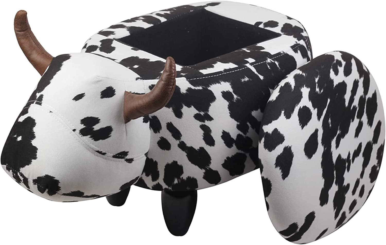 Leejay Milk Cow Animal Ottoman with Storage for Living Room Kids Room ...