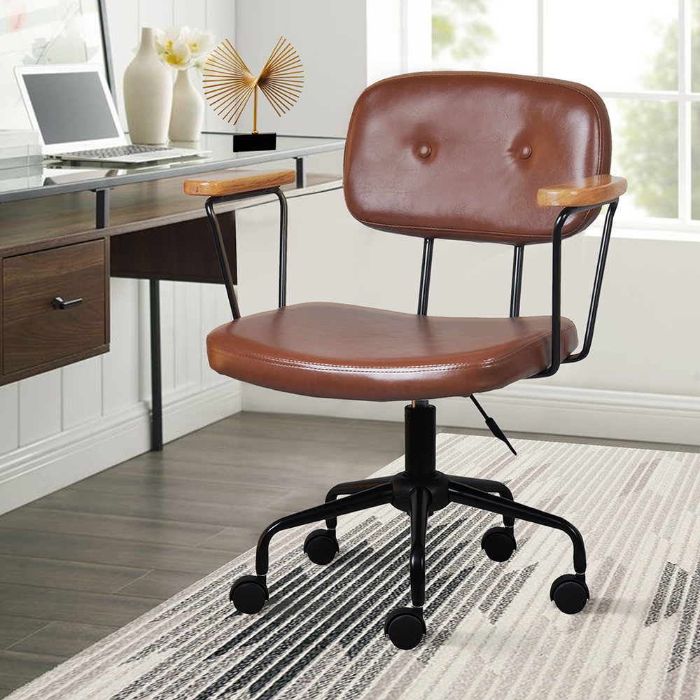 Linon Bannock Task Chair with Adjustable Height & Swivel, 275 lb ...