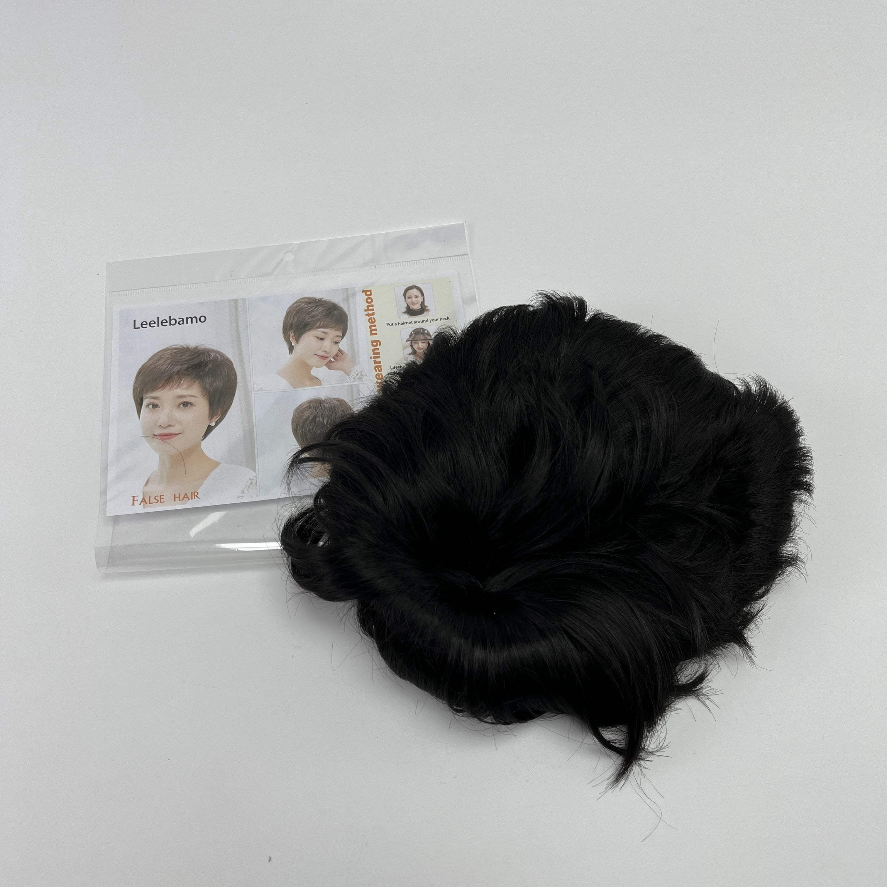 Leelebamo Women Girls Short Straight Natural Human Hair Synthetic ...