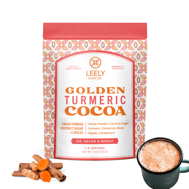 Leely Chai Co. Immunity Boosting Turmeric Hot Chocolate Mix, Dairy Free ...