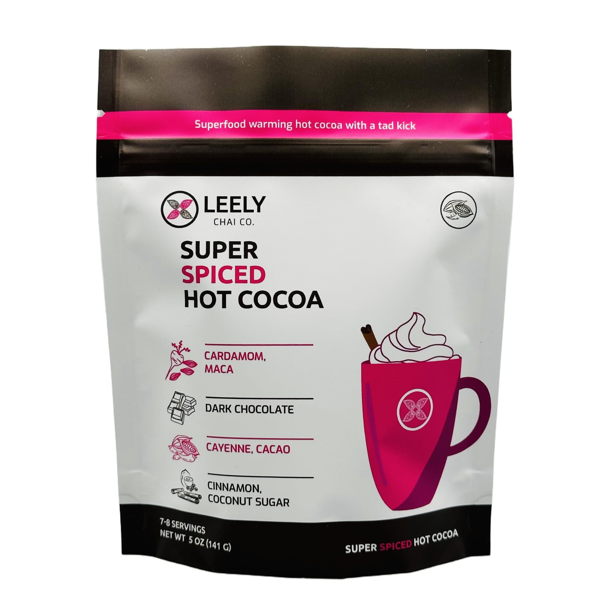 Leely Chai Co. Superfood Spicy Hot Chocolate Mix With Maca And ...