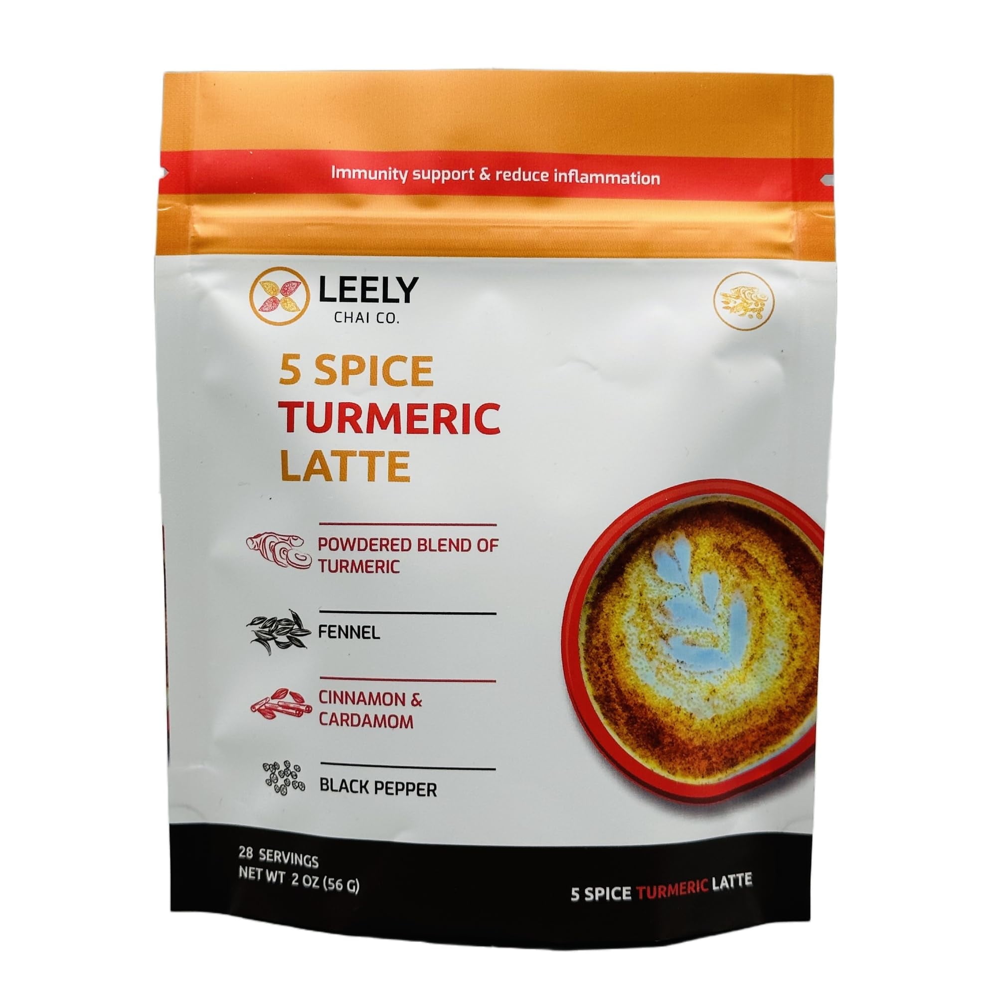 Leely Chai Co. Turmeric Latte Golden Milk Mix. Small Batch, Ayurvedic ...
