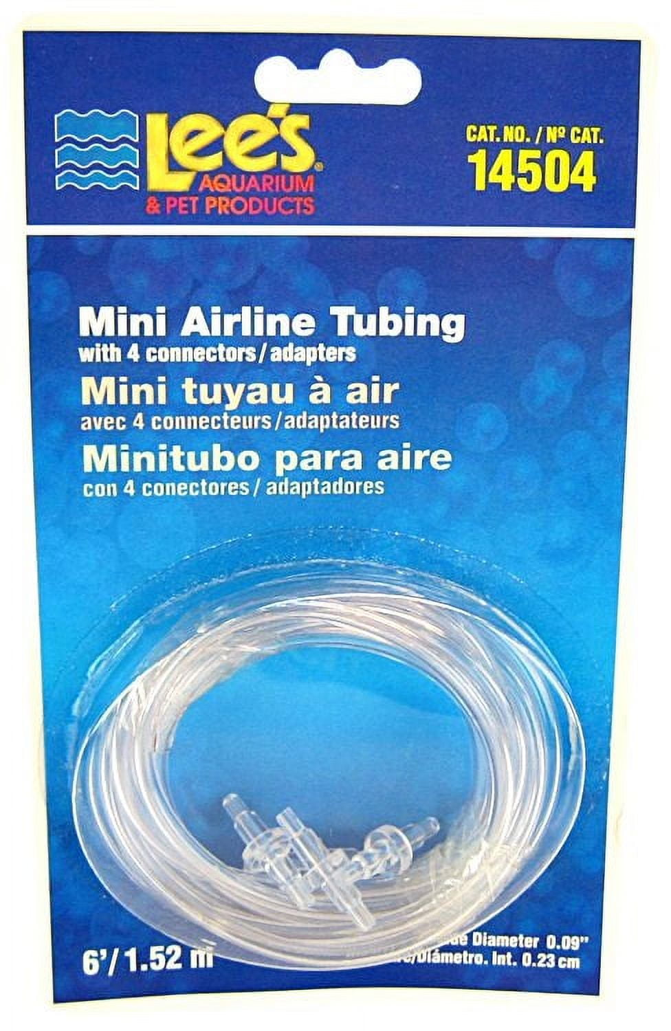 Lees Aquarium Mini Airline Tubing with 4 Connectors - Walmart.com