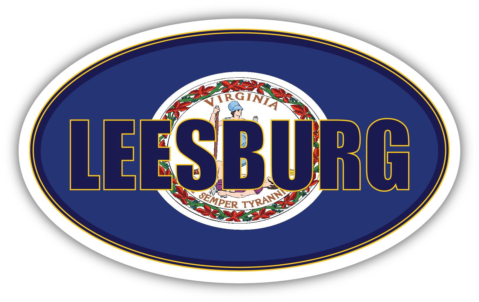 Leesburg City Virginia State Flag | VA Flag Loudoun County Oval State ...