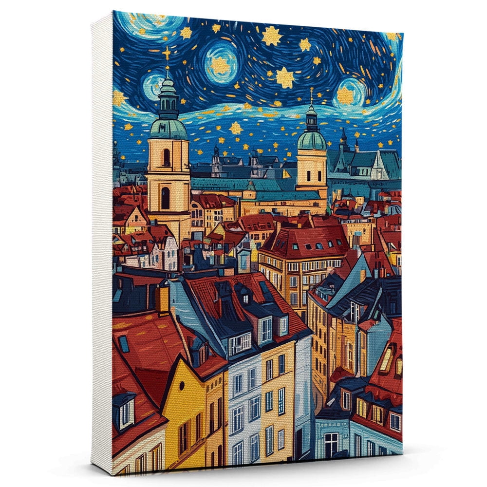 Leesburg Travel Starry Night Canvas Print, Virginia Canvas Wall art ...