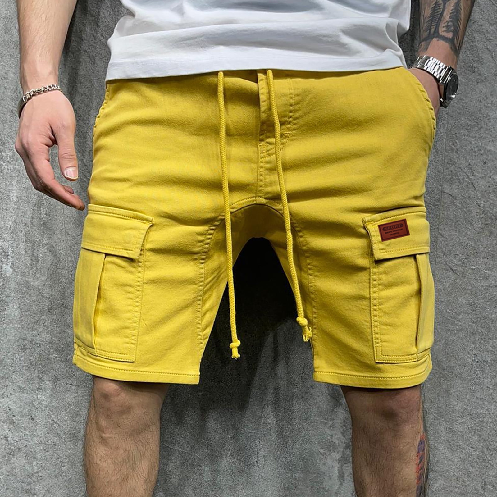 Leesechin Mens Shorts Casual Sport Pants Fit Running Joggers Pocket ...