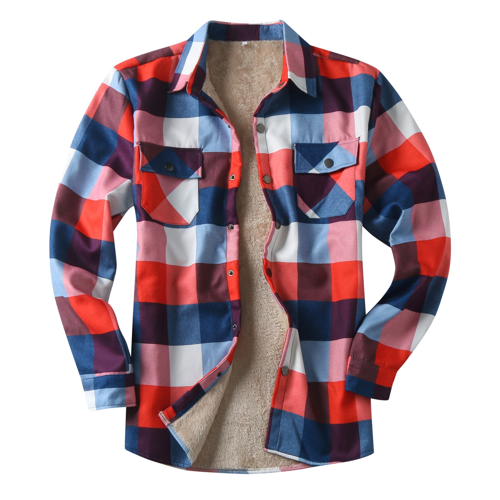 Leesechin Flannel Jackets for Men Multifunctional Jacket Outdoor Jacket ...