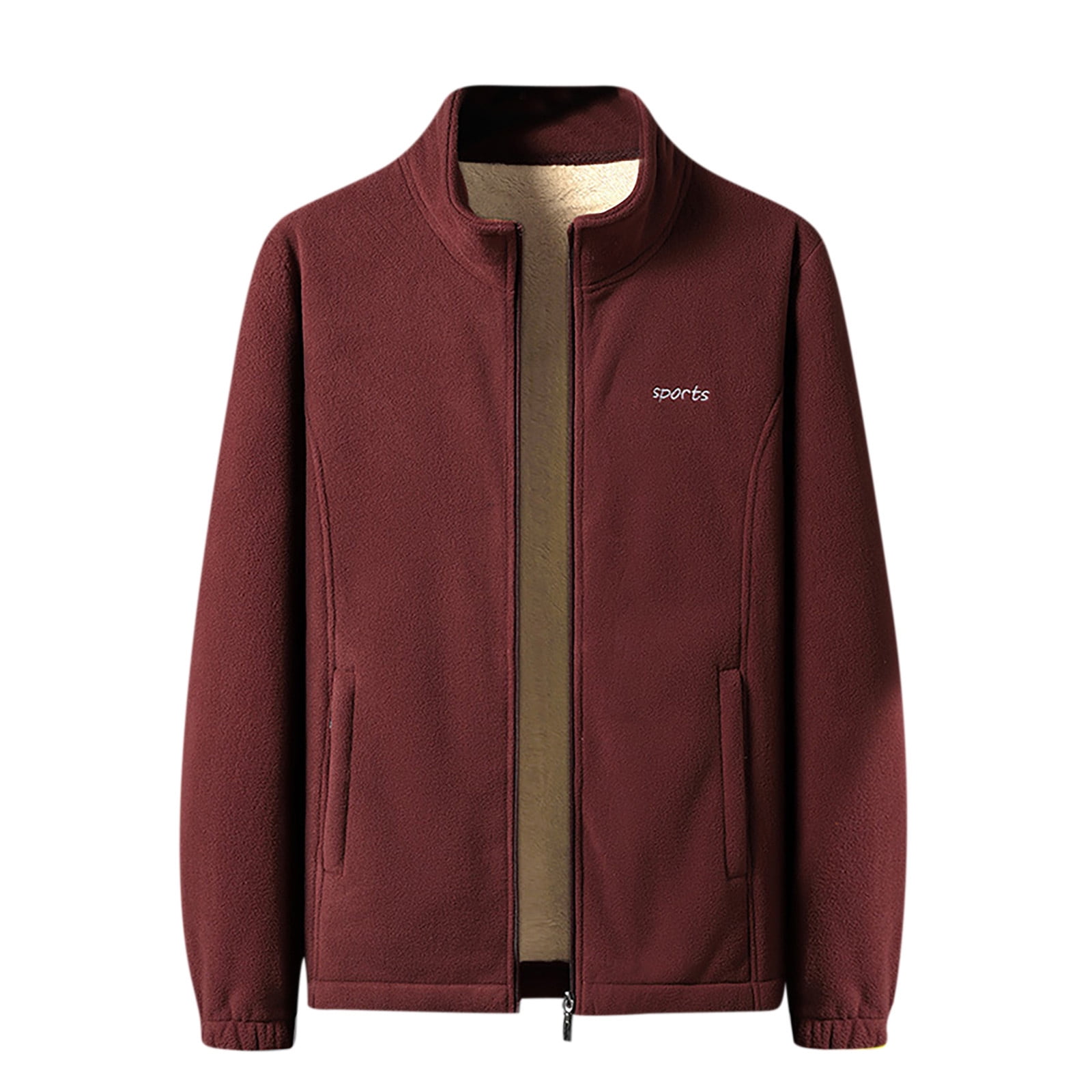 Leesechin Fleece Hoodie Men's Coat Sport Cardigan Jacket Long Sleeve ...