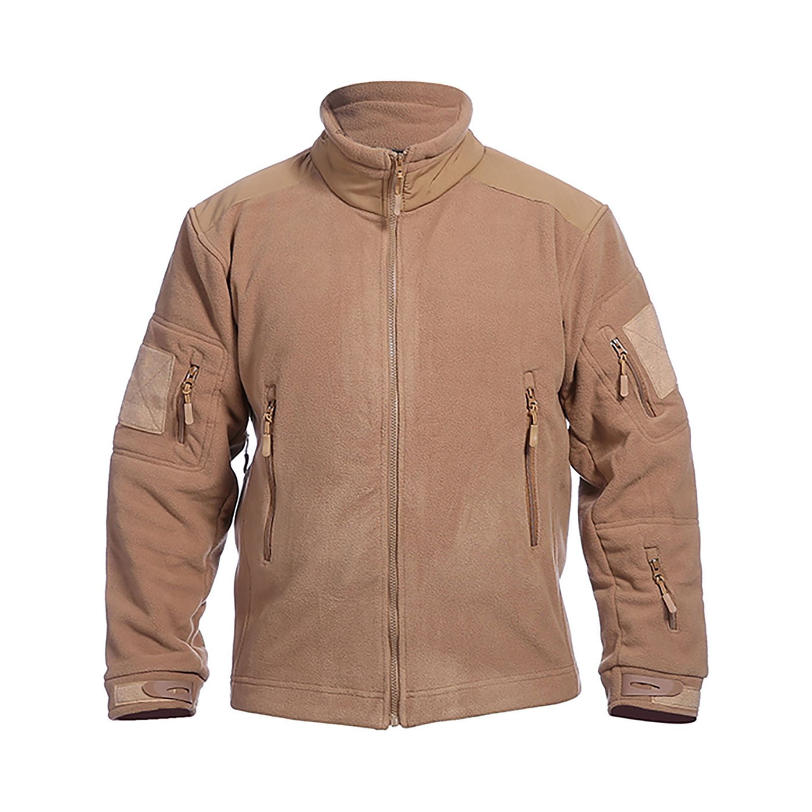 Leesechin Men Puffer Jacket Outdoor Stand-up Collar Fleece Thickened ...