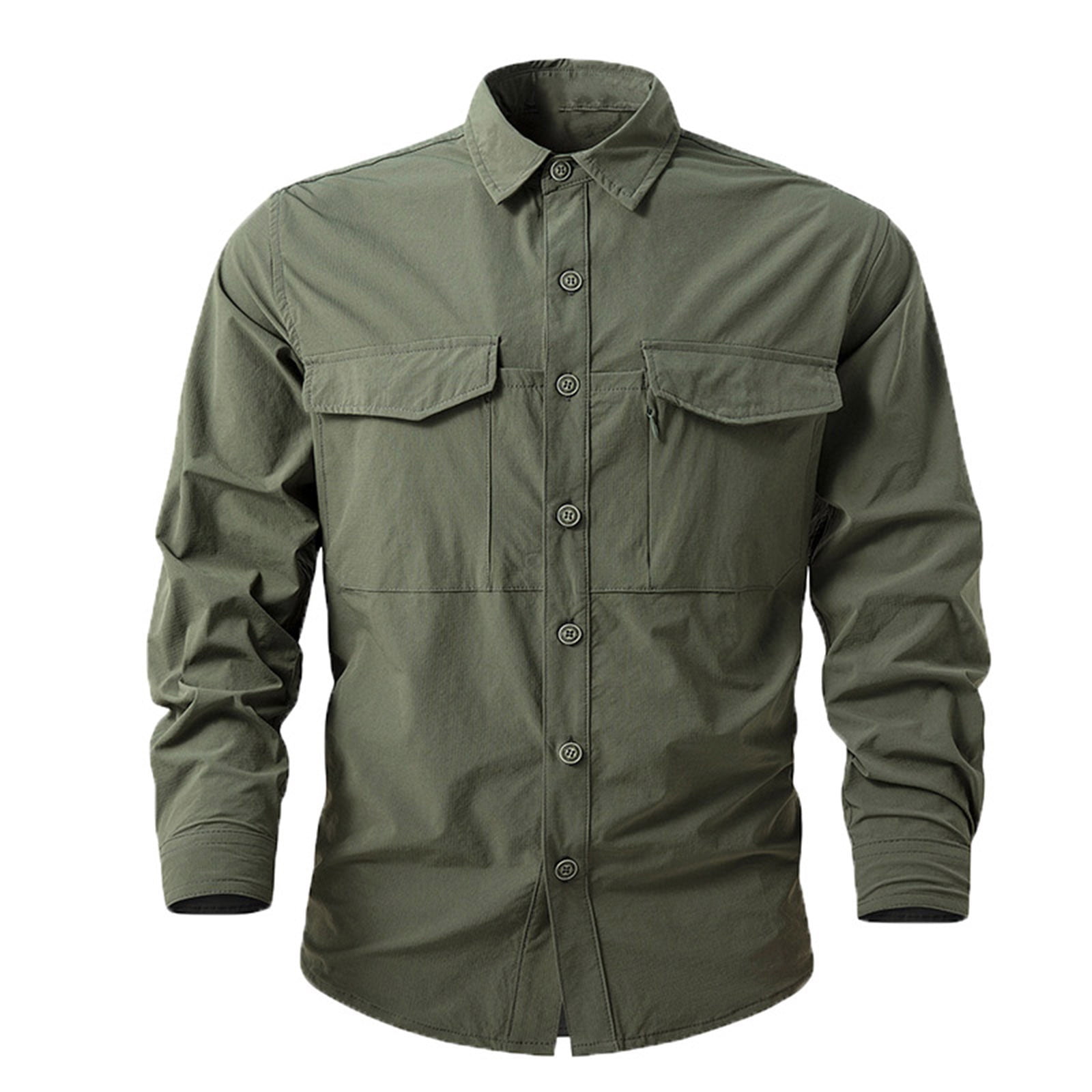 Leesechin Men's Button Down Shirts Long Sleeve Shackets Regular Fit ...