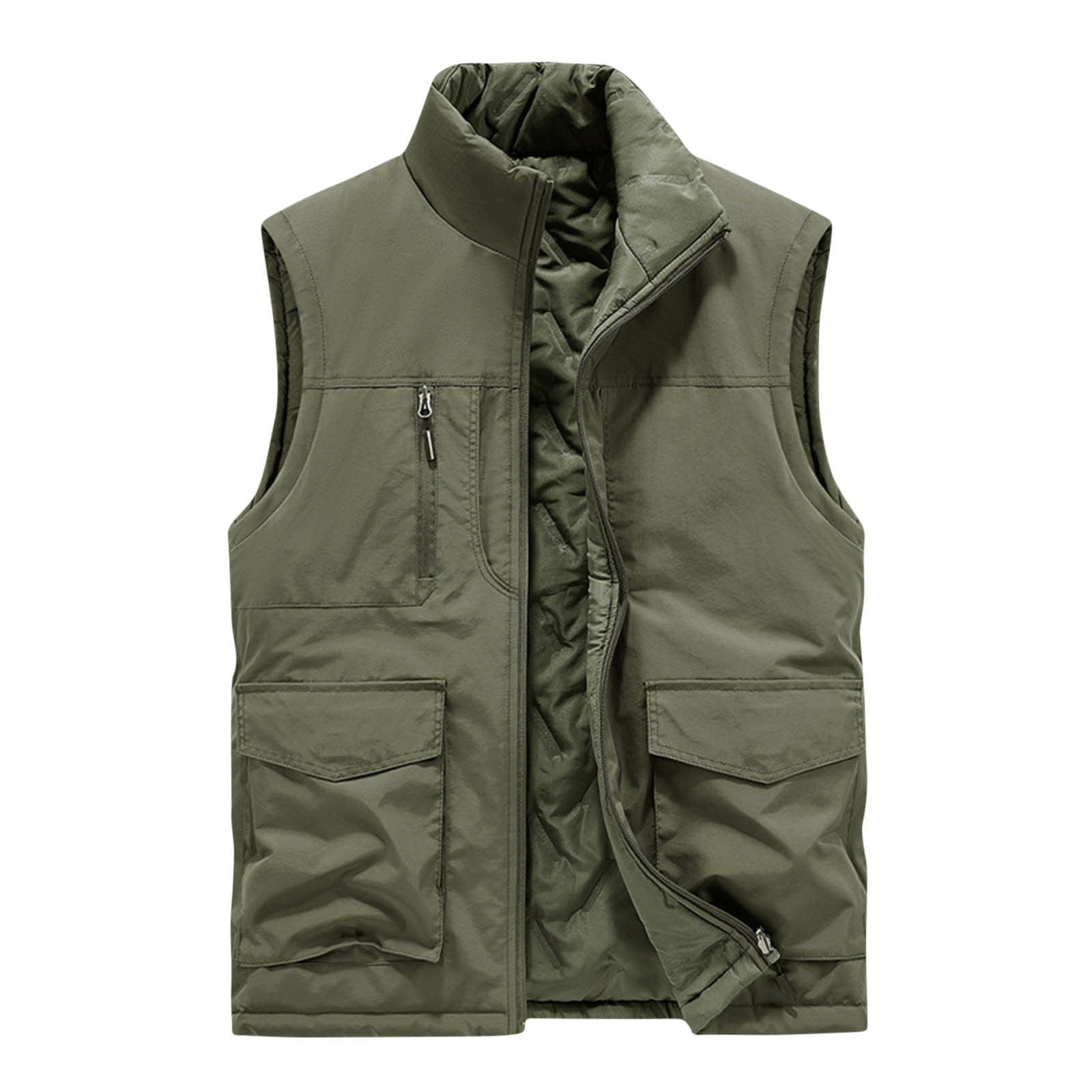 Leesechin Men's Fishing Vest Casual Utility Travel Safari Cargo Outdoor ...