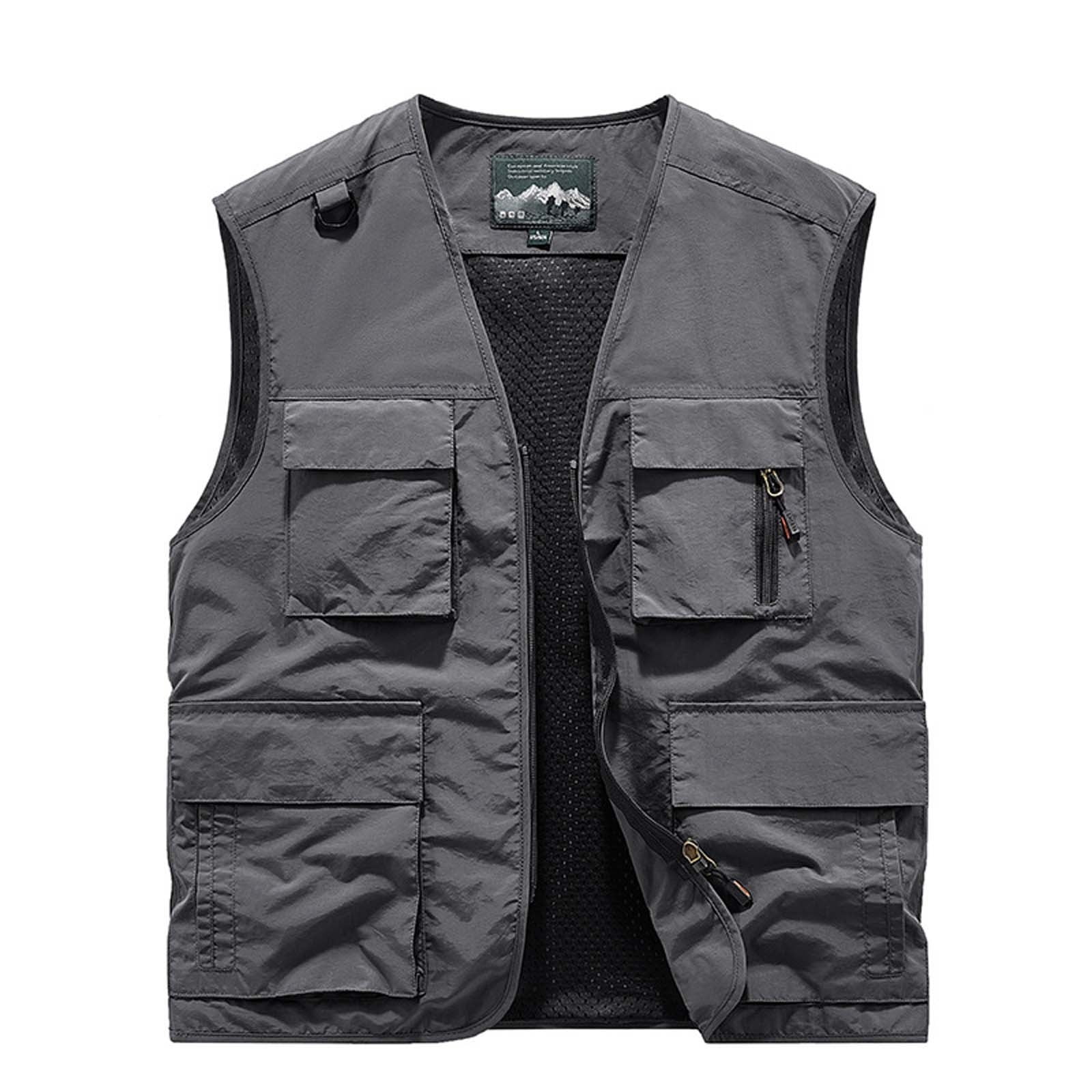 Leesechin Men's Fishing Vest Outdoors Travel Work Photography ...