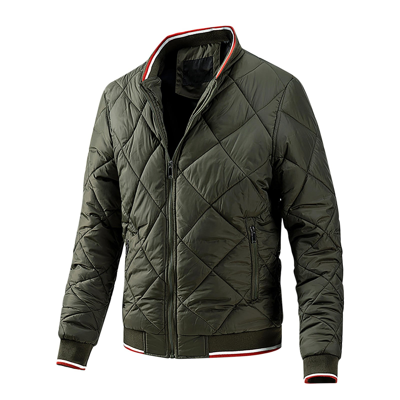 Leesechin Mens Down Alternative Jacket Quilted Lightweight Packable ...