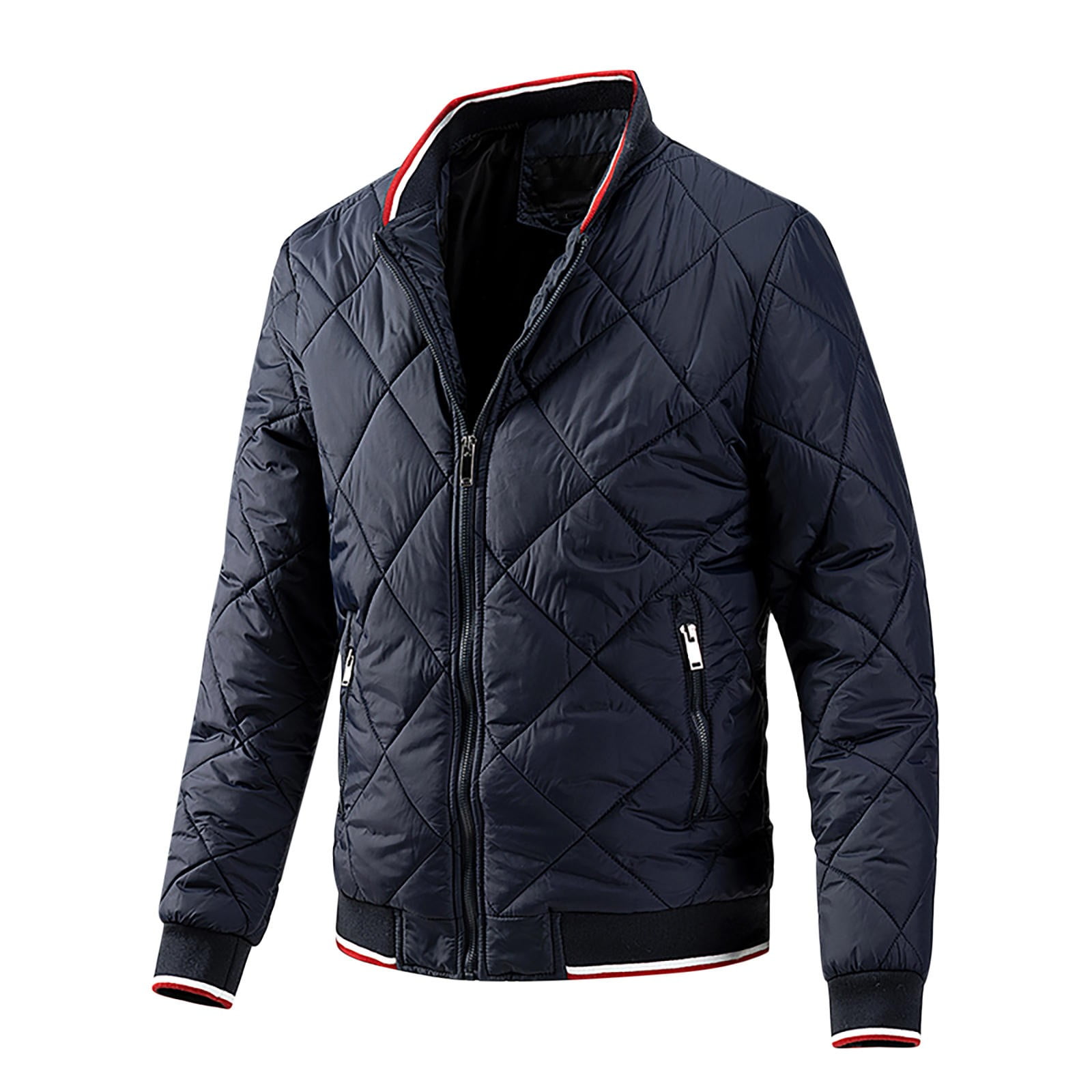 Leesechin Mens Down Alternative Jacket Quilted Lightweight Packable ...