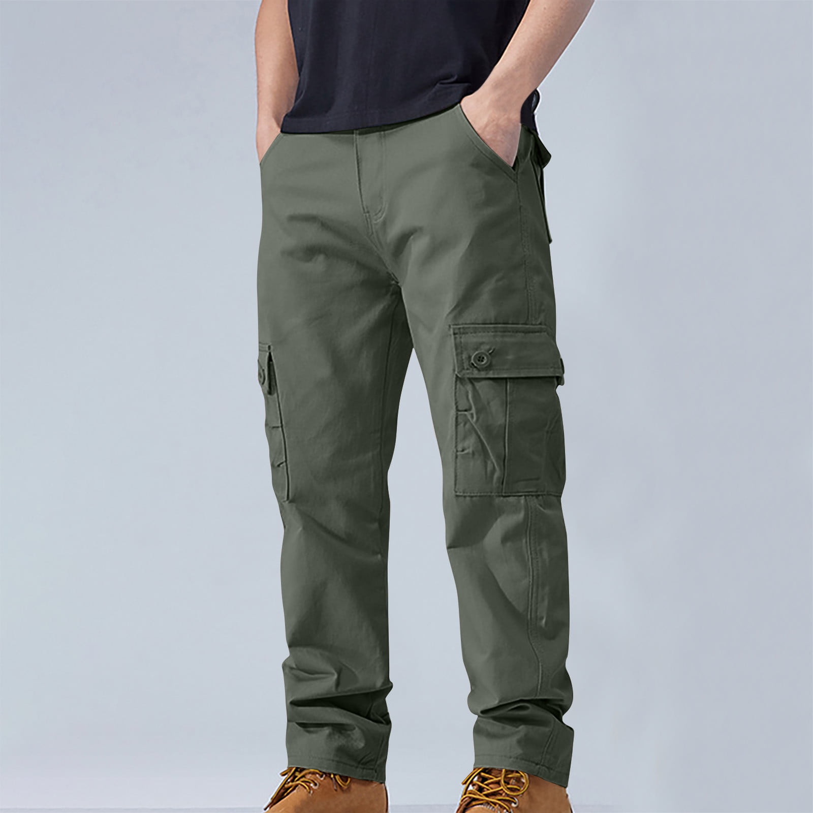 Leesechin Mens Length Pants Saving Clearance Cotton Essentials Multi ...