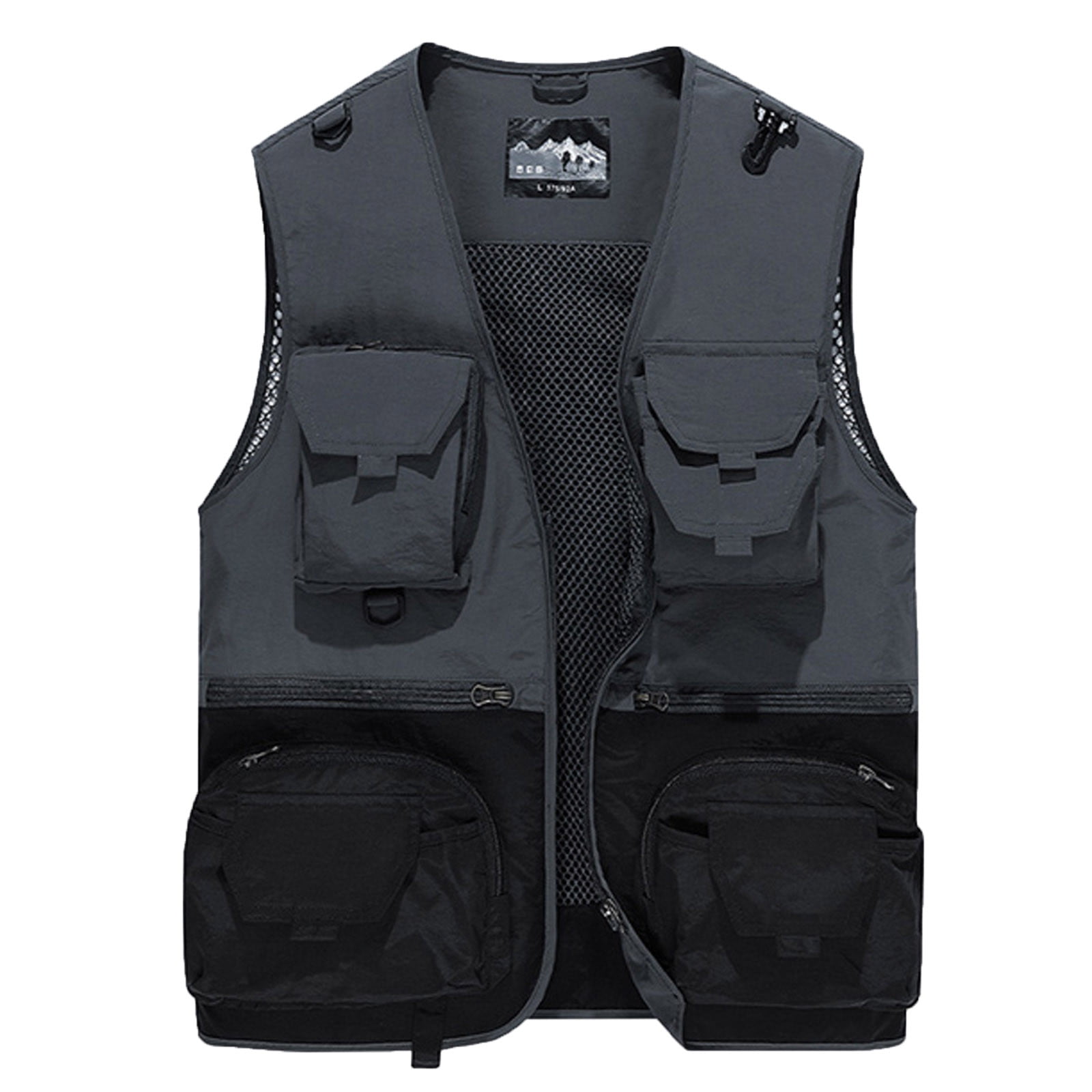 Leesechin Mens Outdoor Vest for Fishing Photography Teamwork Quick Dry with Multi Pockets ...