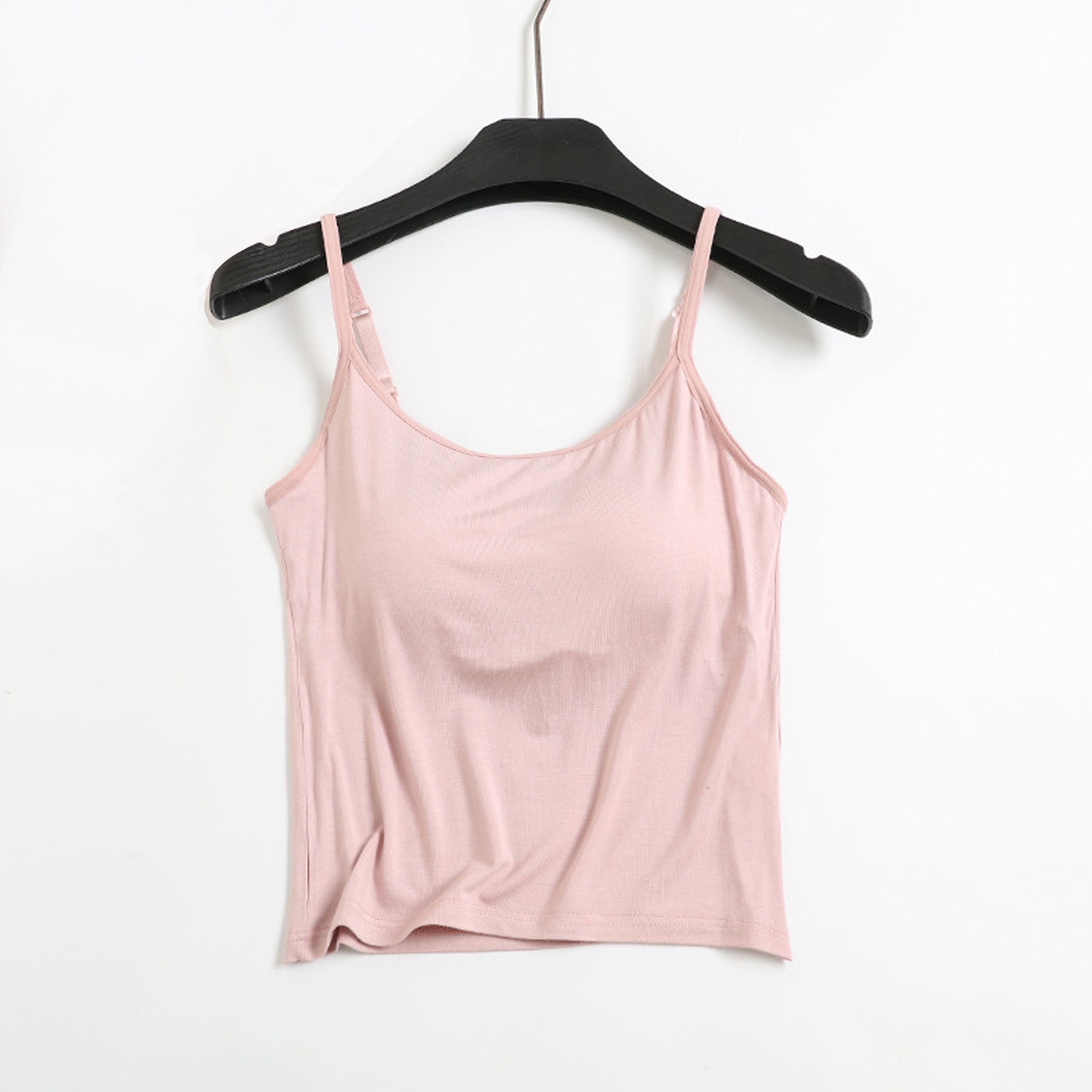 Leesechin Shelf Bra Camisole Tops for Women Adjustable Spaghetti Strap ...