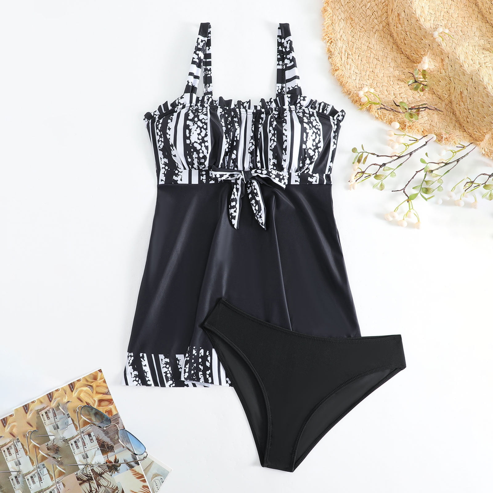 Leesechin Tankini Swimsuits for Women Women's Fashion Ruffle ...