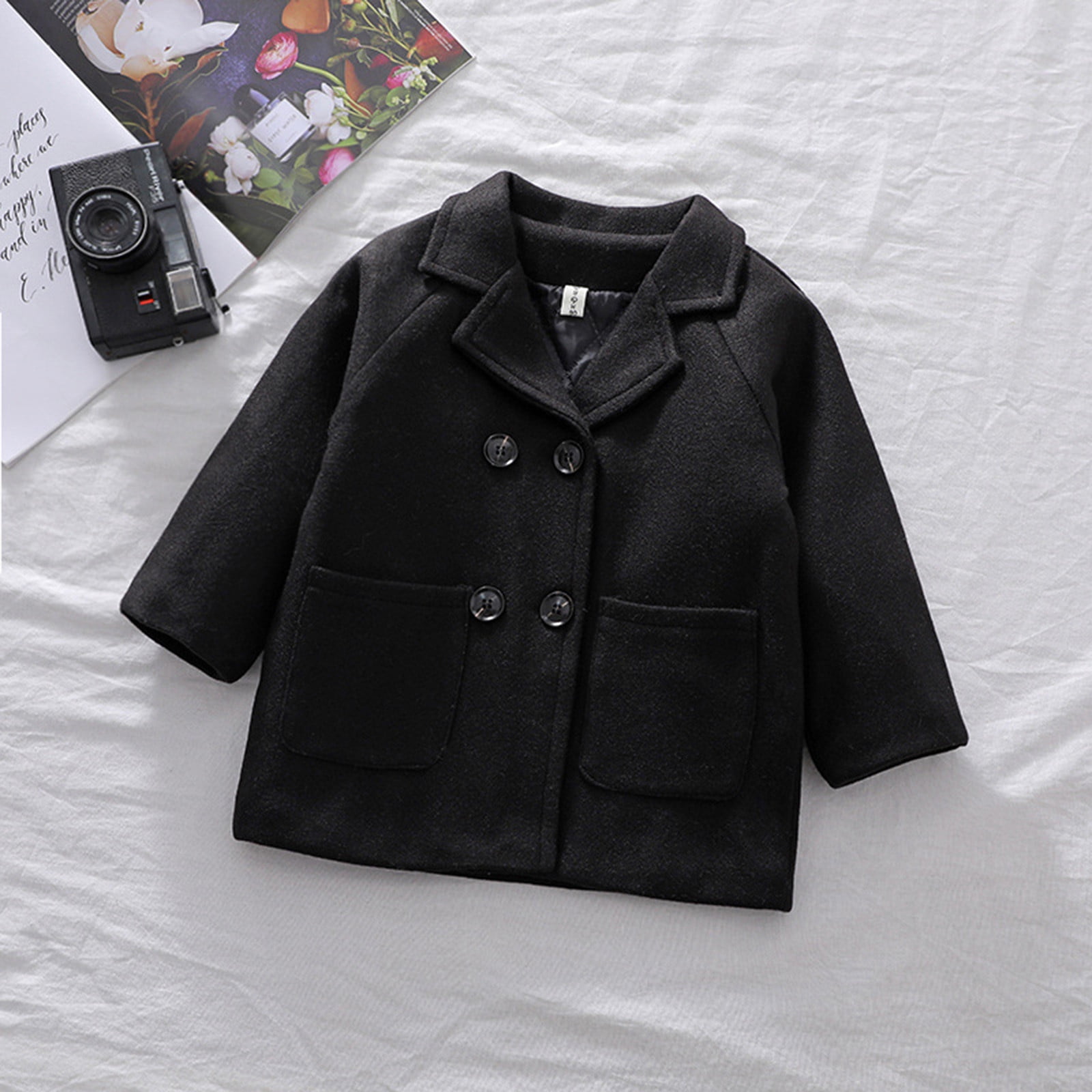 Leesechin Toddler Baby Kids Boys Girls Thick Warm Solid Coat Clothes ...
