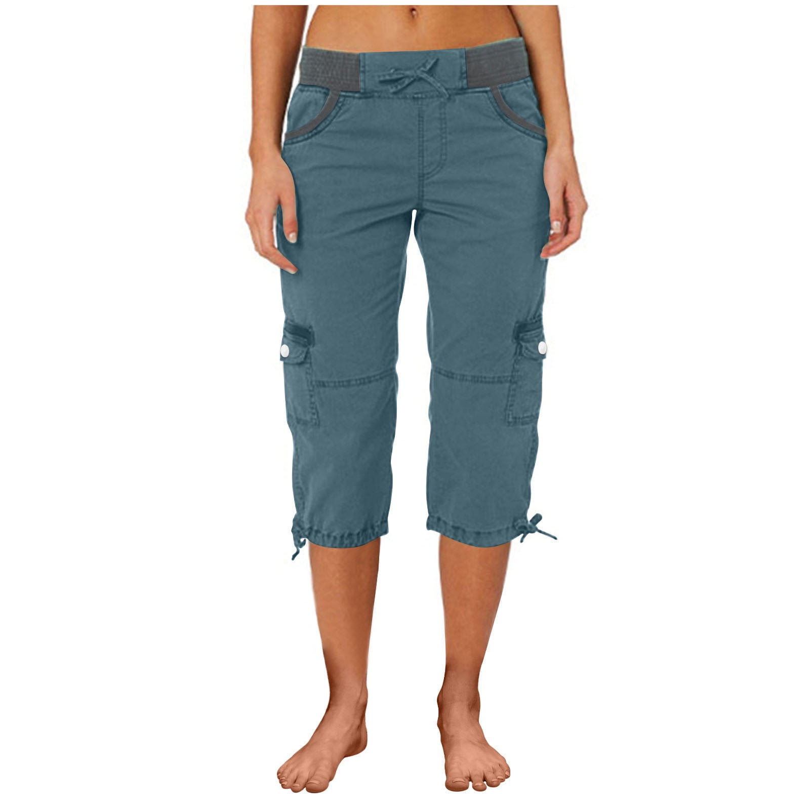 Leesechin Women's Hiking Cargo Pants Quick Dry Outdoor Camping Capris ...