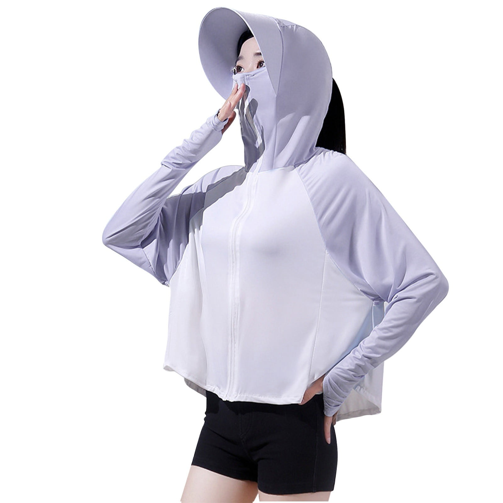 Leesechin Women's UPF 50+ Sun Protection Shirts SPF Jacket UV Cooling Hoodie Long Sleeve Summer ...
