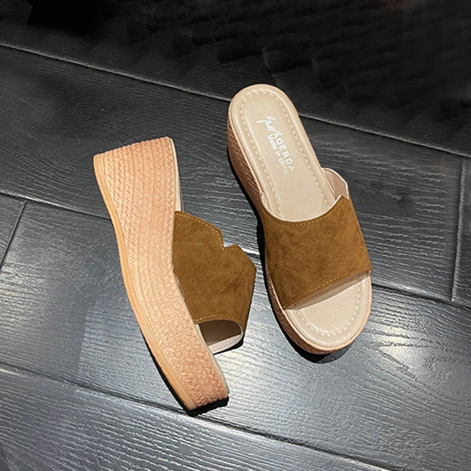 Leesechin Women's Wedge Sandals Wide Width Women Shoes Fashion Open Toe ...