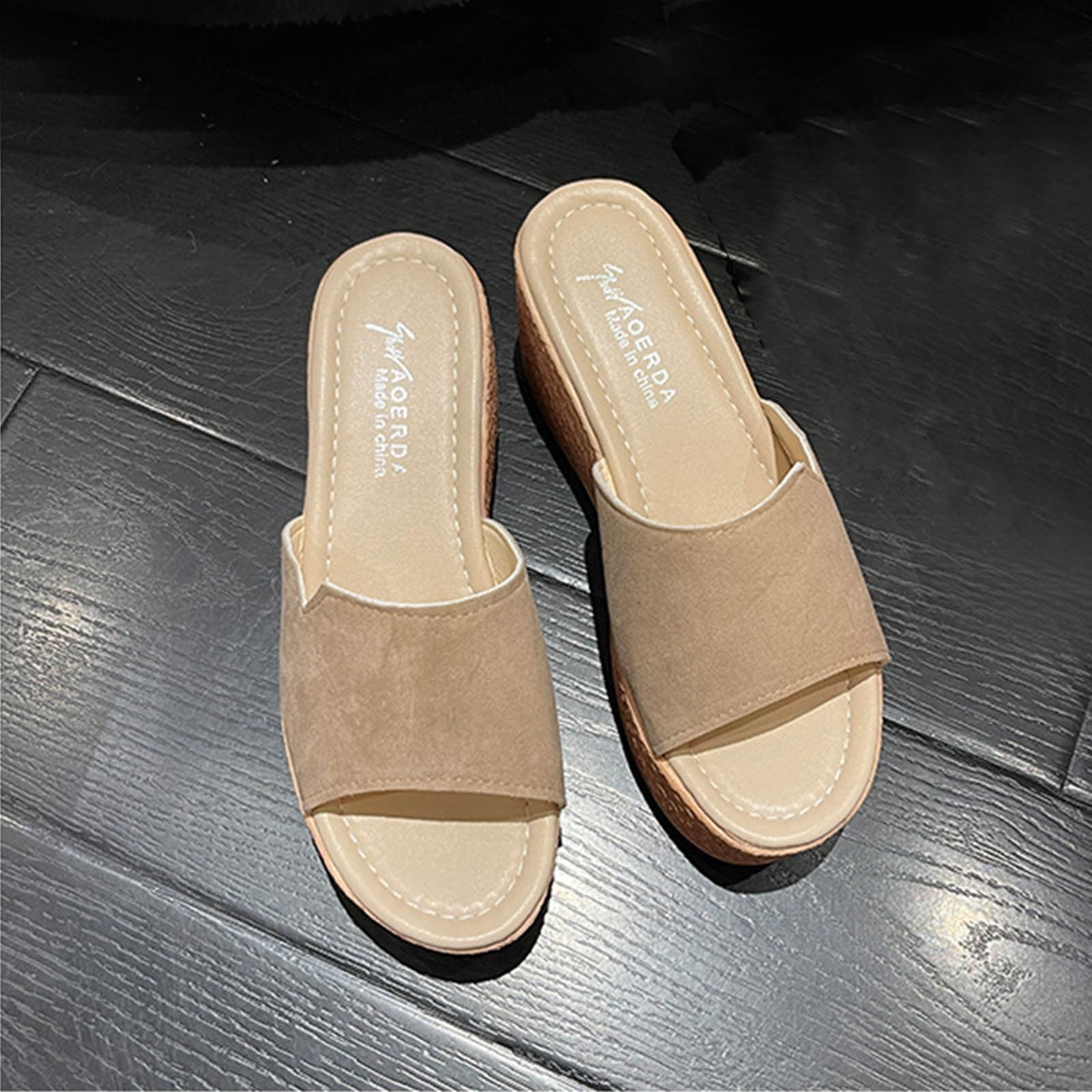 Leesechin Women's Wedge Sandals Wide Width Women Shoes Fashion Open Toe ...