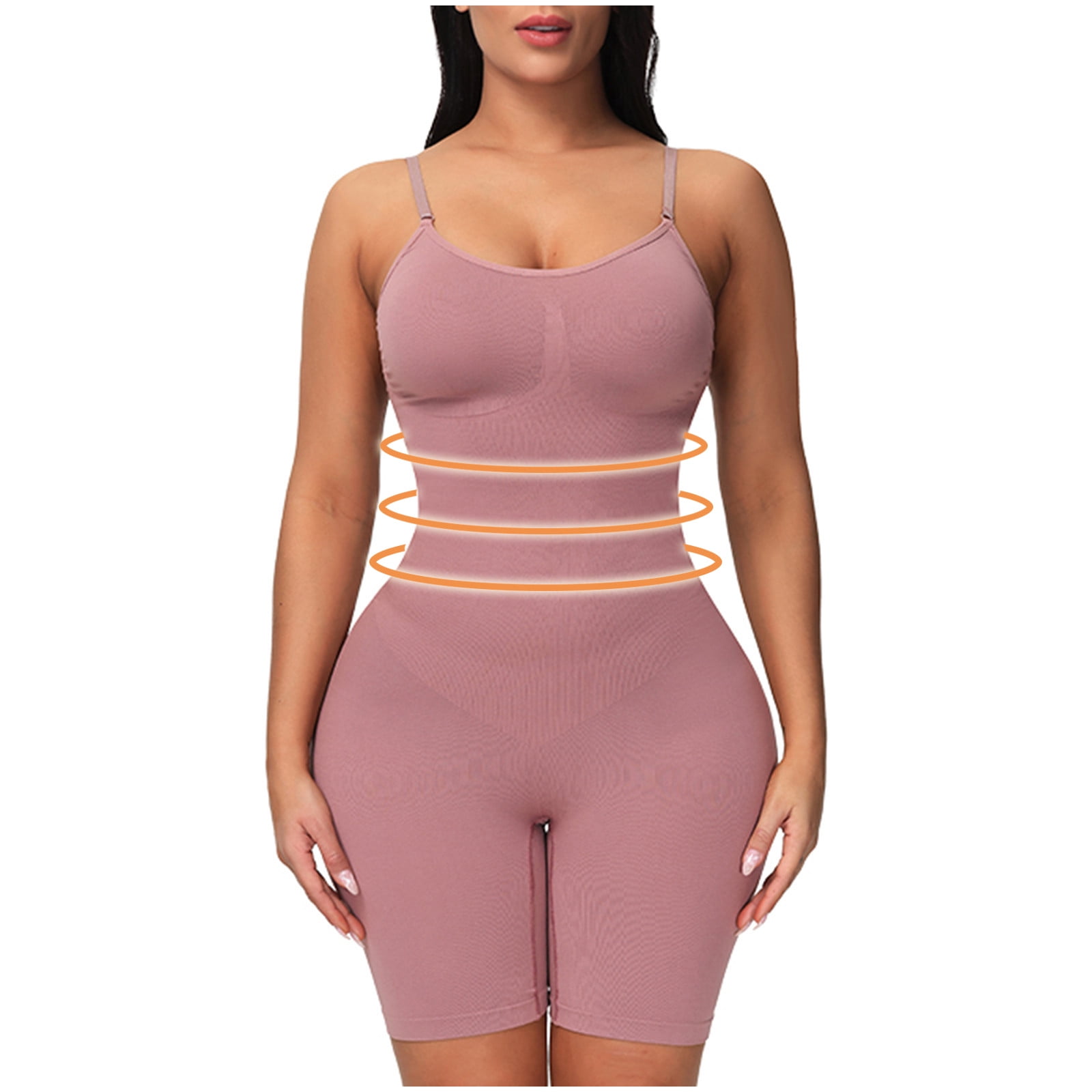 Leesechin Womens Shapewear Plus Size Ladies Seamless One-Piece Body Shaper Abdominal Lifter Hip ...