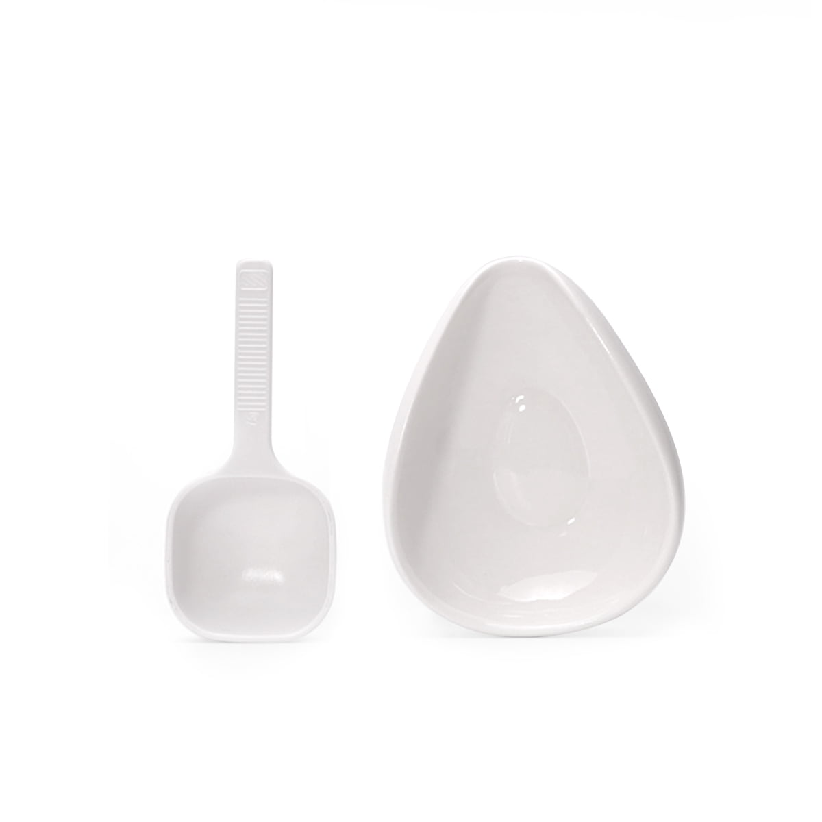 Leeseph Coffee Bean Dosing Cup and Spoon Set, Ceramic Dosing Vessel ...