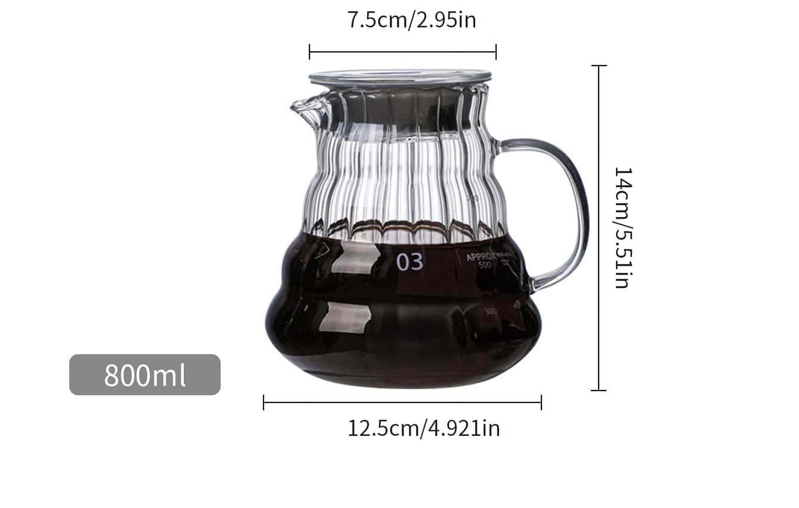 Leeseph Glass Coffee Carafe Standard Coffee Server for Pour Over Coffee ...