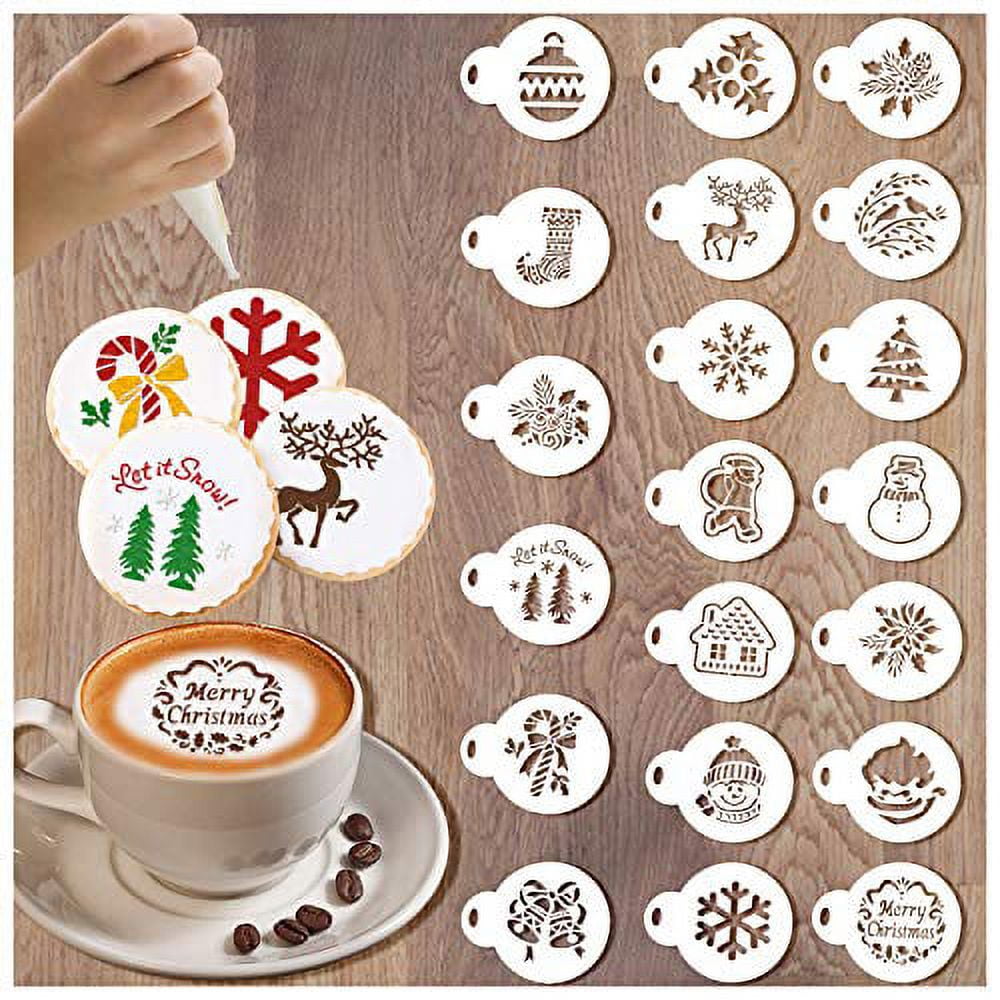 Leesgel 20pcs Christmas Cookie Stencils Stencil, Christmas Cookie ...