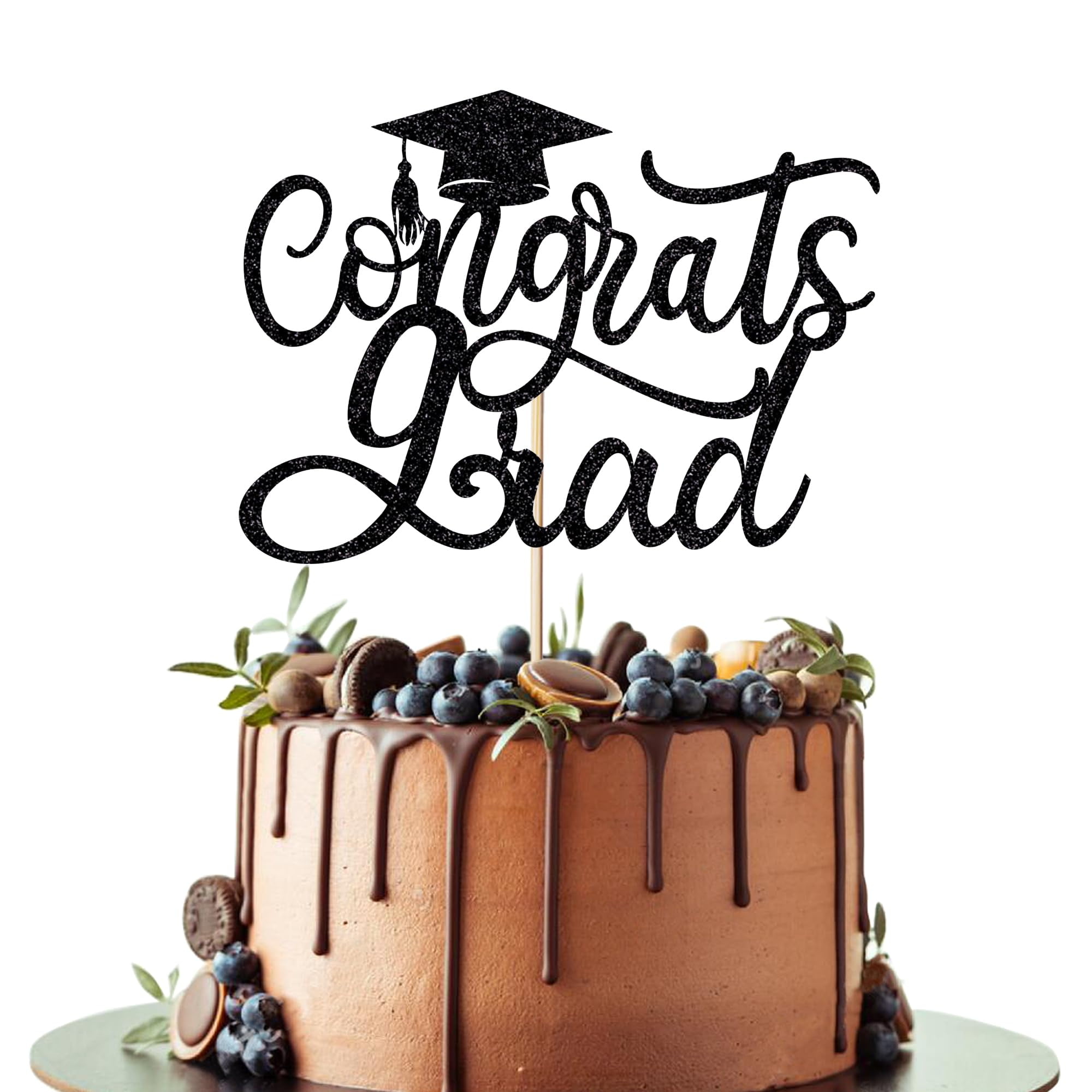 Leetaivie Congrats Grad Cake Topper, 2025 Graduation H2FSDCake Topper ...