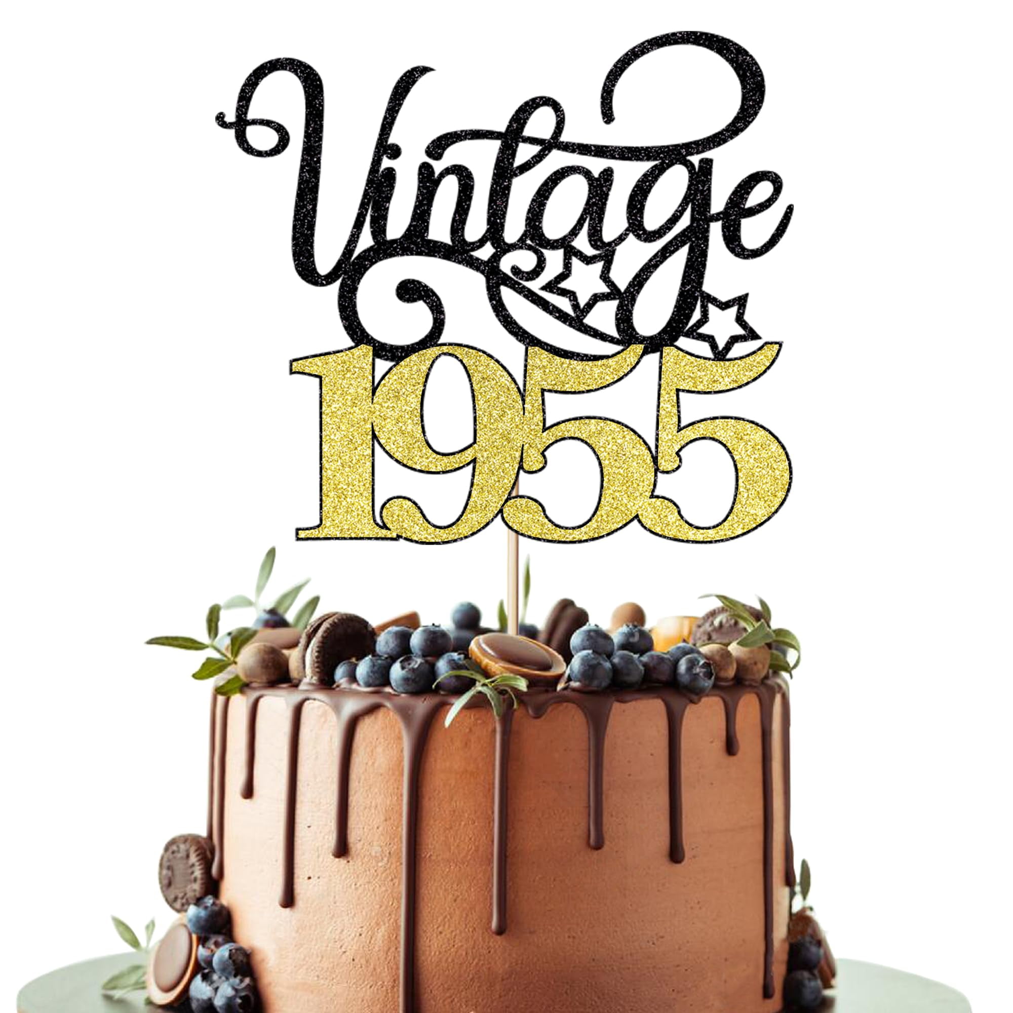 Leetaivie Vintage 1955 AJH3 Topper, Happy 70th Birthday Topper, 70 & Fabulous Decoration ...