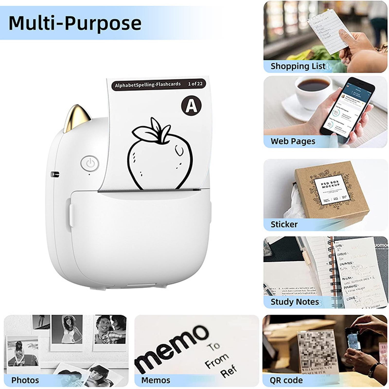 Leeten Mini Printer Wireless Bluetooth-compatible Connection Thermal ...
