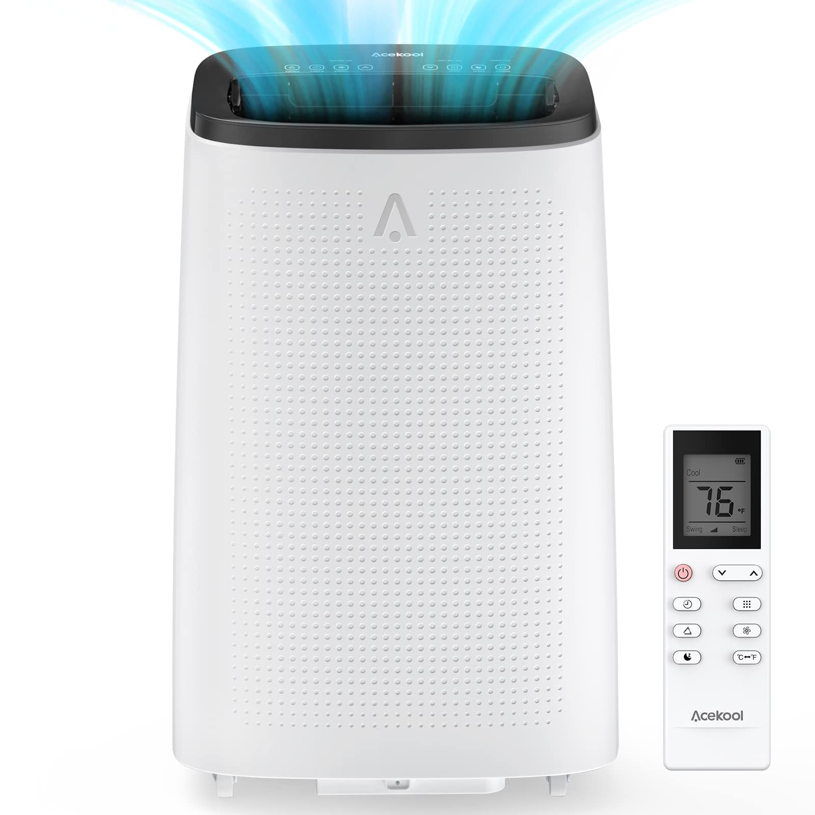 Leeten 14000 BTU Portable Air Conditioner, Quick Cooling for Rooms up ...