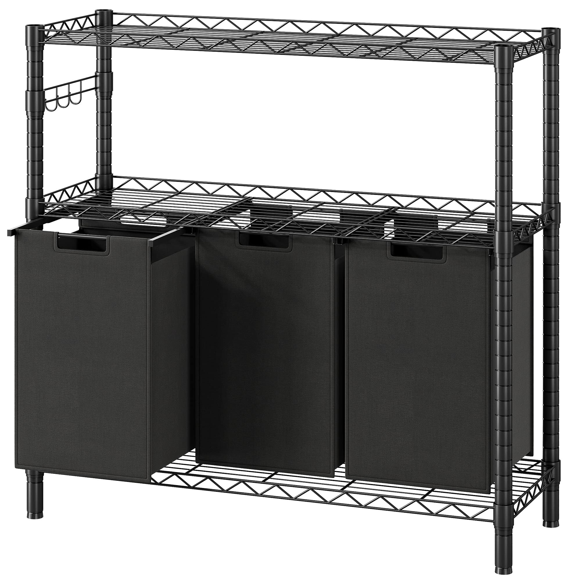 Leeten Portable Laundry Sorter for Laundry Room, Dirty Clothes Storage ...