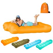 Inflatable Sofa Bed, Foldable Thickened Flocked PVC Blow Up Sofa, 5-in ...