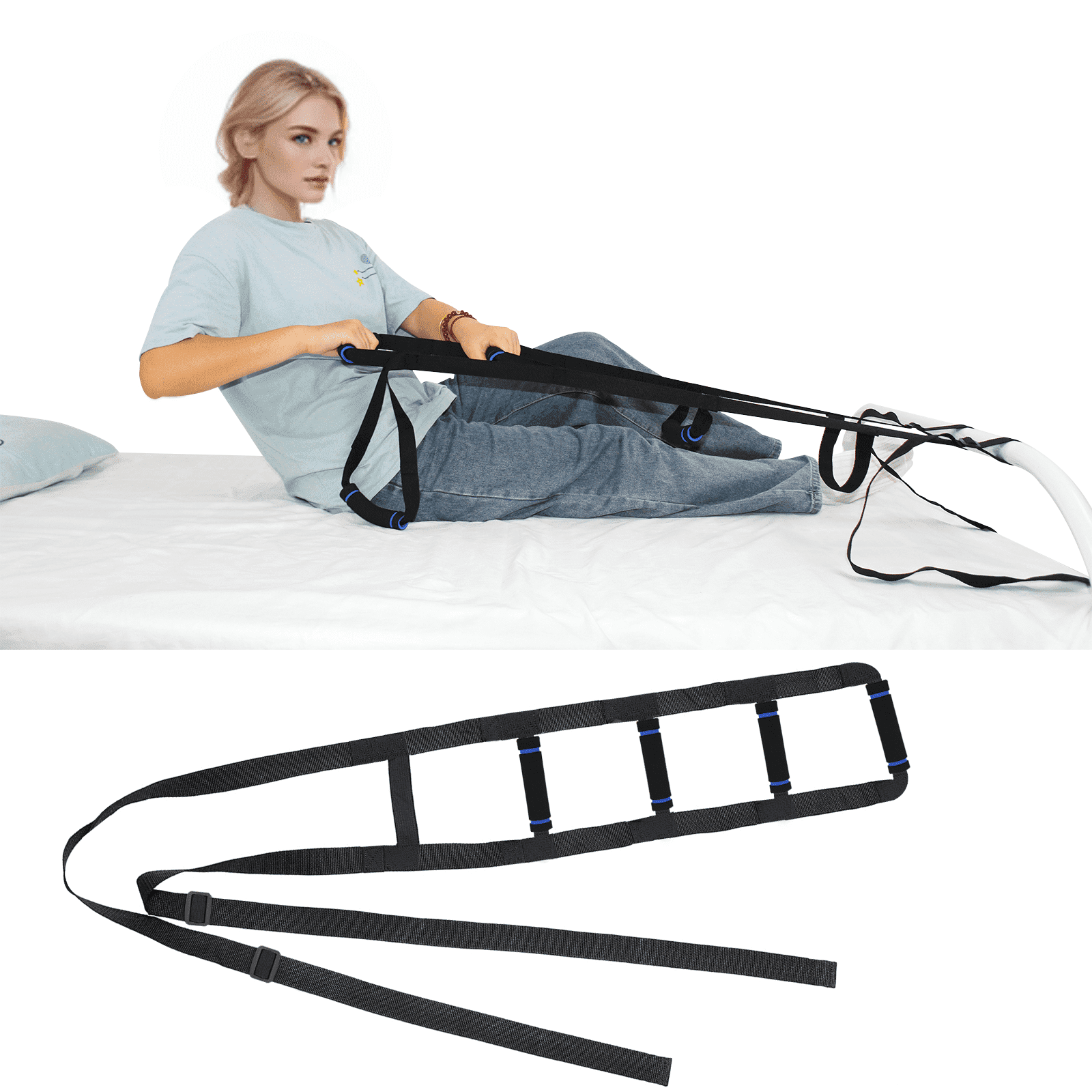 Leetye Mei Bed Ladder Assist, 4 Handle Grips, Portable Rope, Adjustable ...