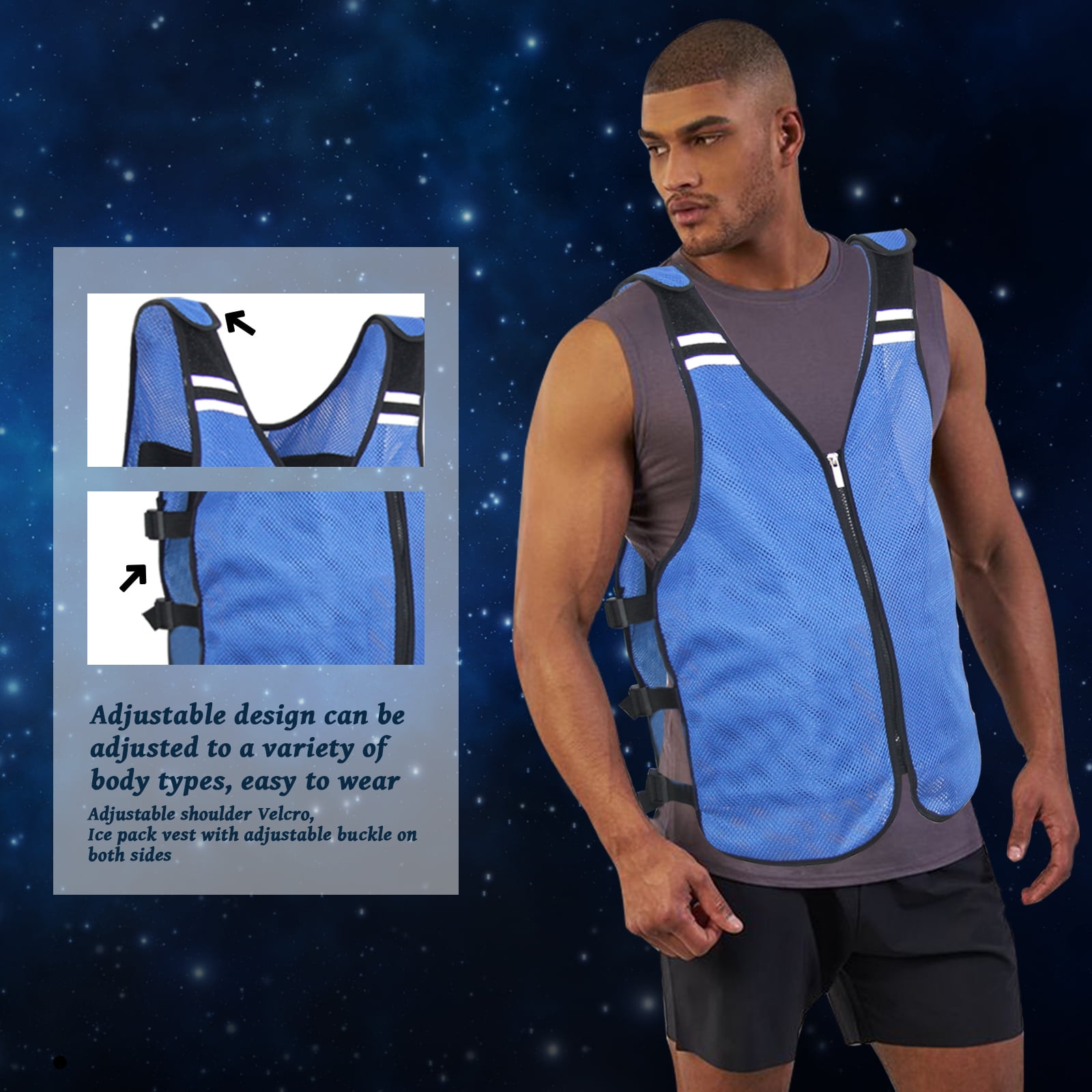 Leetye Mei Cooling Vest with Ice Packs, Ice Cooling Vest for People ...
