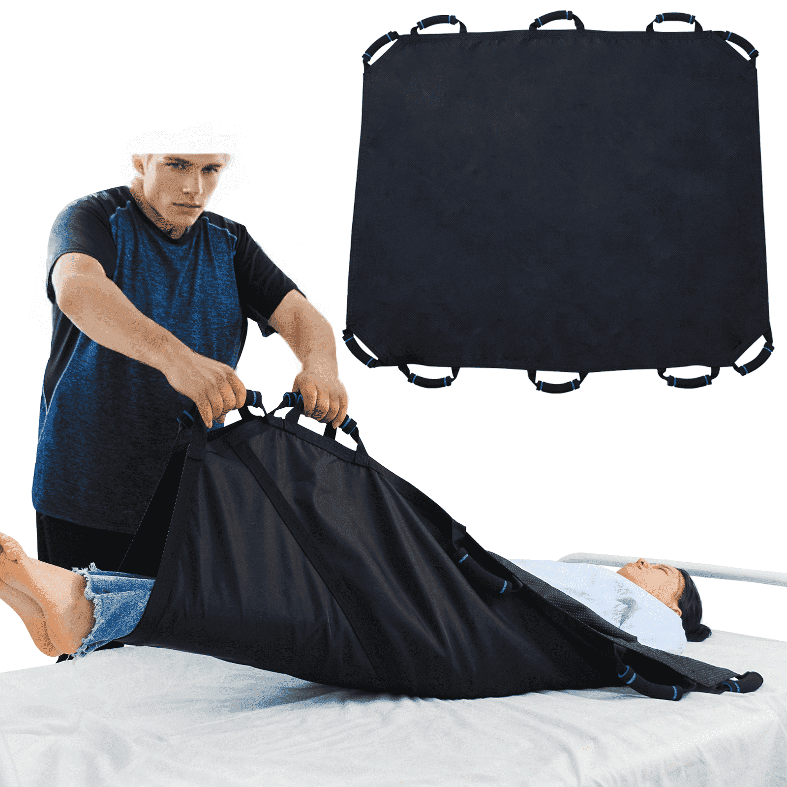 Leetye Mei Medical Lift Transfer Sheets for Elderly, 10 Handles, 48" x ...