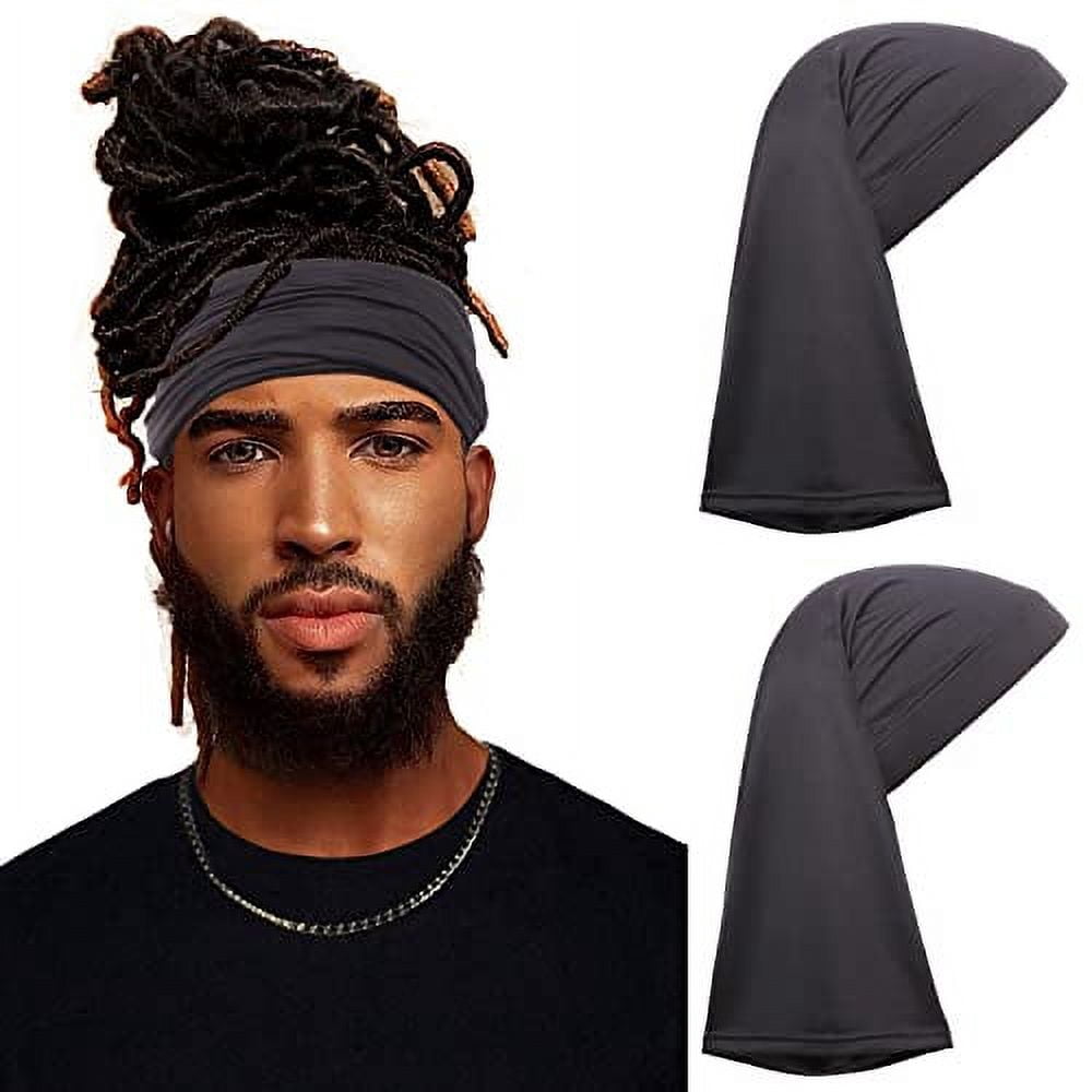 Leeven 2 Pieces Dreadlock Tube Sock Wide Elastic Dreadlock Headband Loc ...