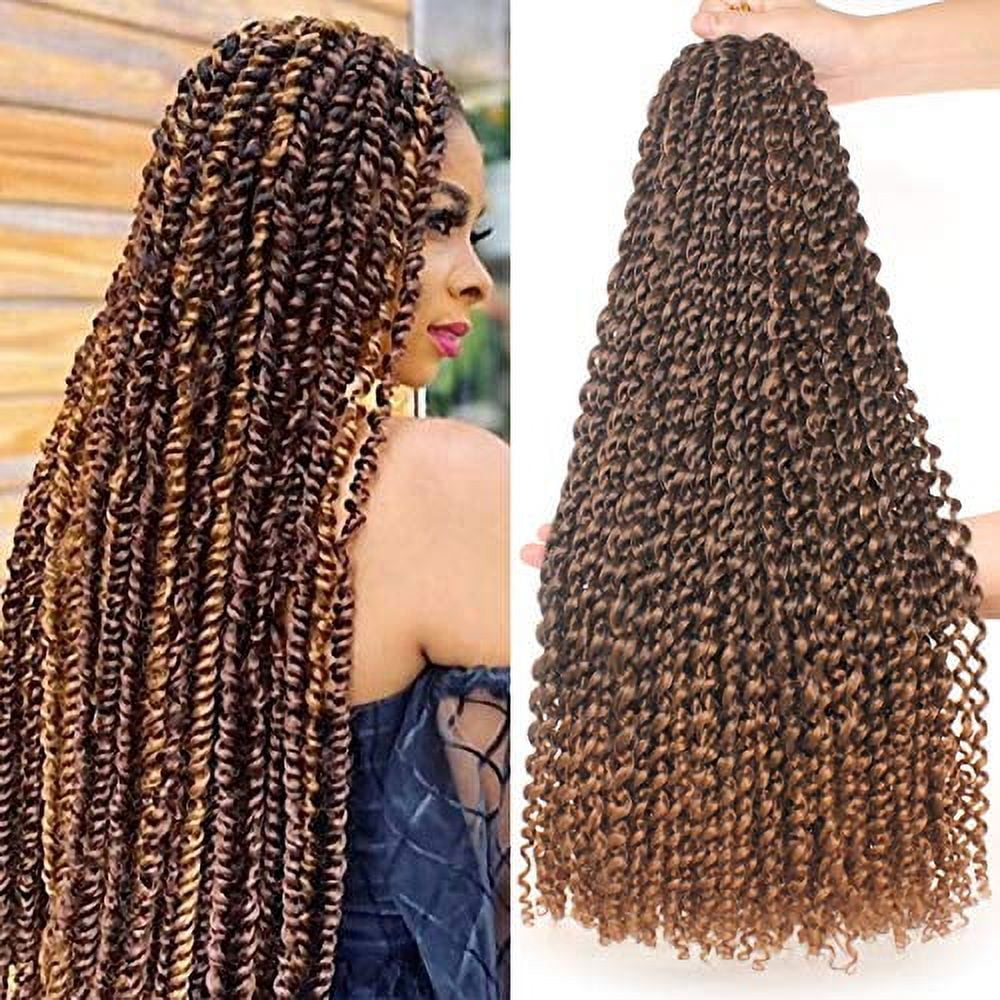 Leeven 24 Inch Long Water Wave Braiding Hair for Butterfly Locs 7 Packs ...