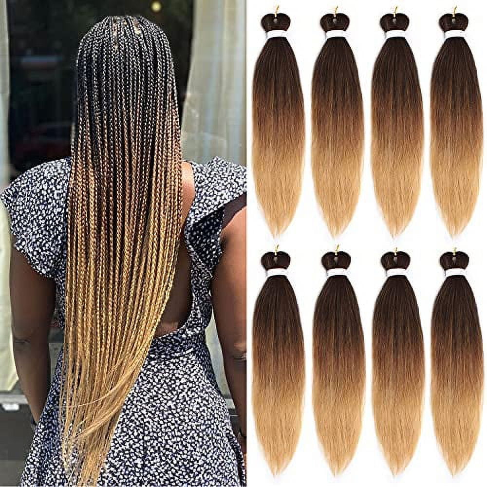 Leeven 8 Packs 30 .. Inch Pre-stretched Ombre Braiding .. Hair ...
