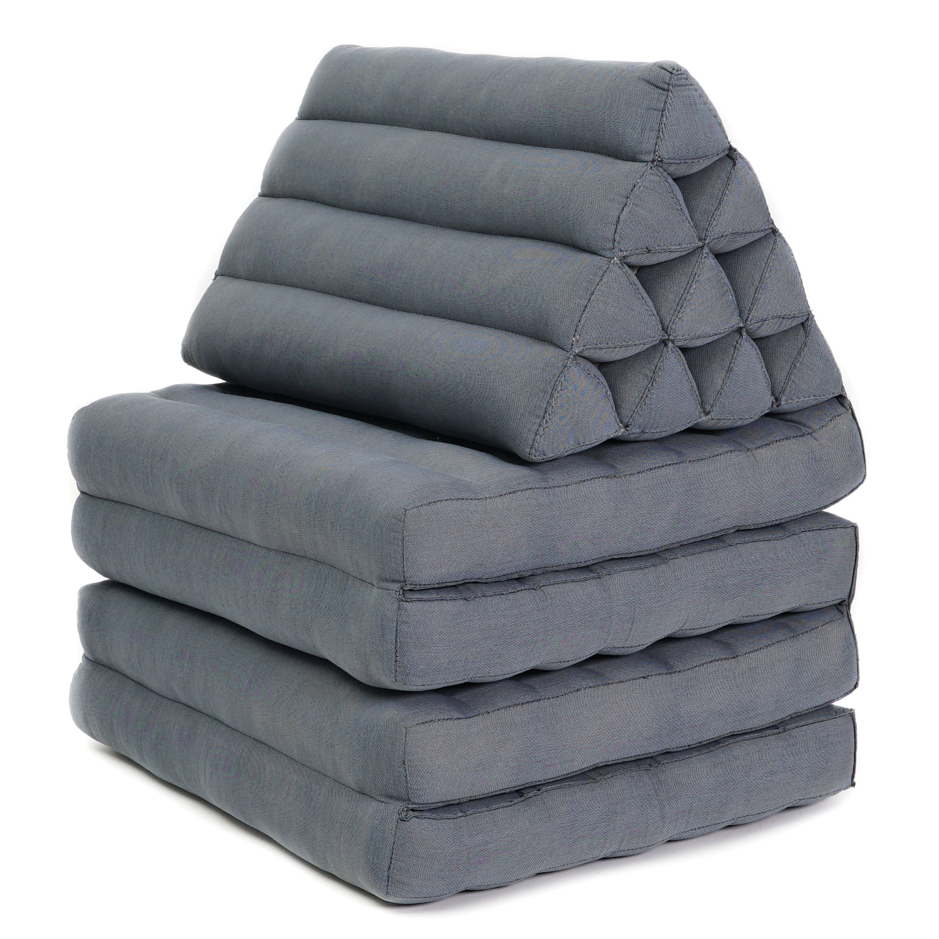 Leewadee 4-Fold Mat with Triangle Cushion – Firm TV Pillow, Foldable ...