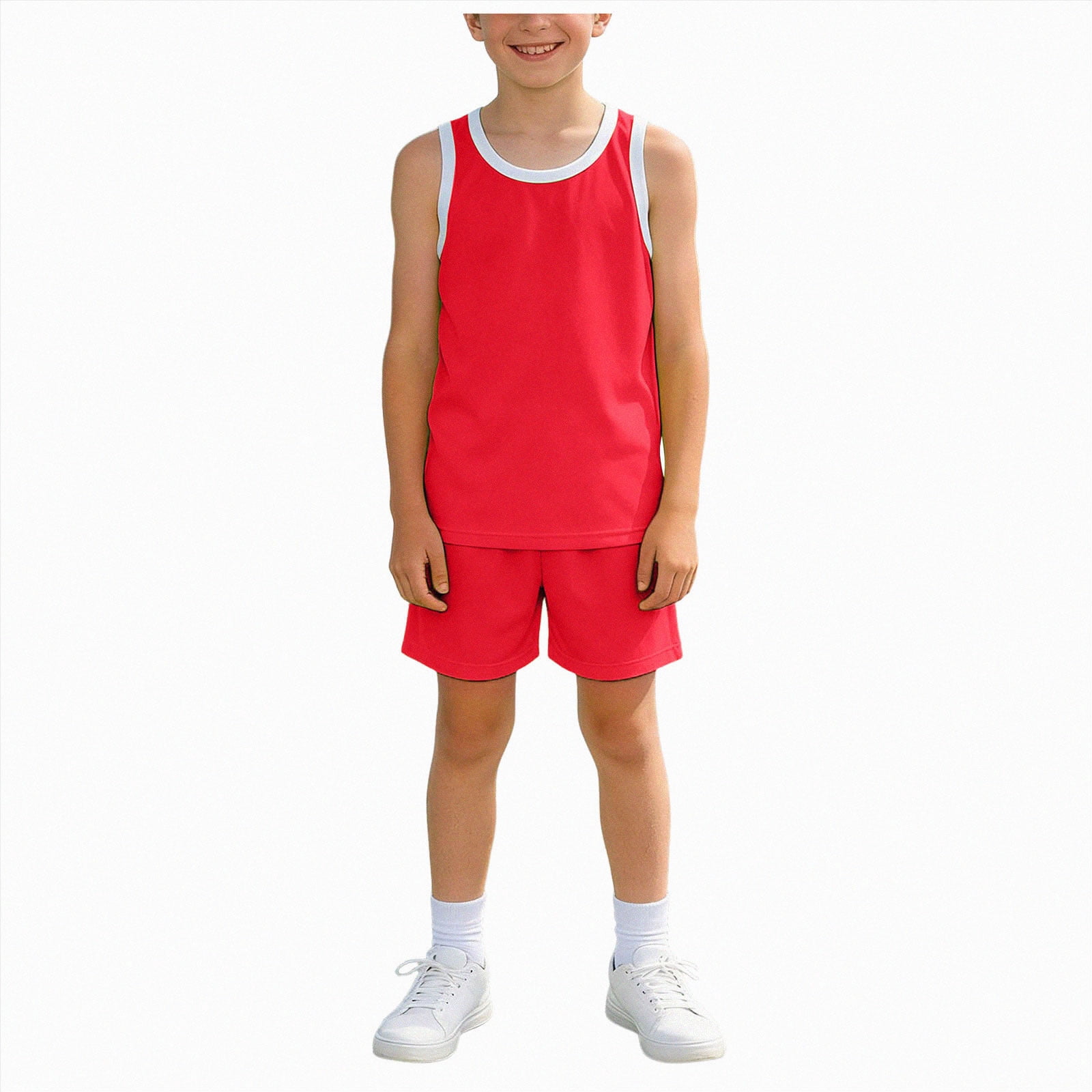Leey-World Boys Summer Clothes Basketball Jerseys Set For Kids 6-16 ...