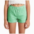 Leey-World Girls Plaid Shorts Kids Gingham Elastic Waist Wide Leg Short ...